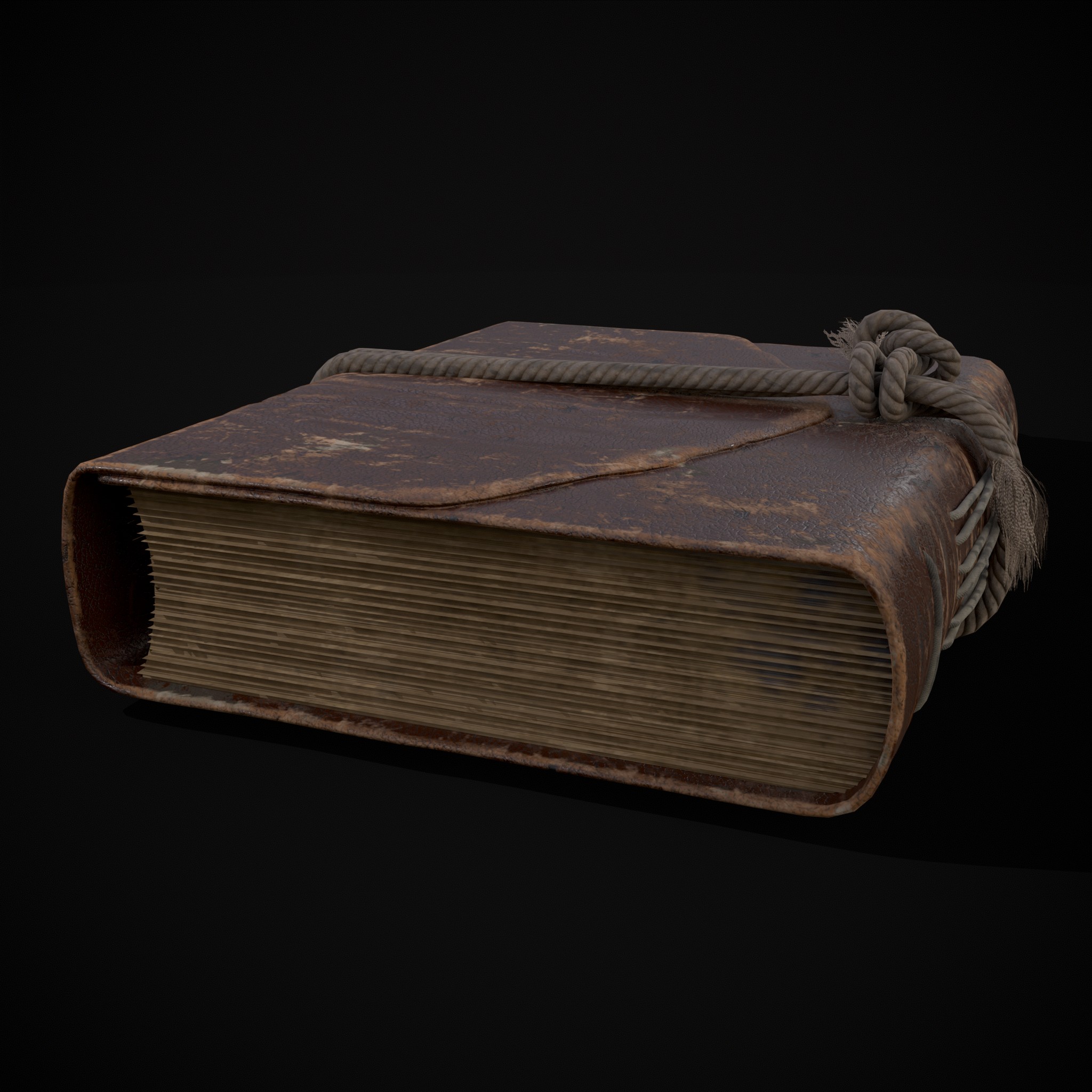 Rope Tied Leather Bound Book - 3D Model by Get Dead Entertainment
