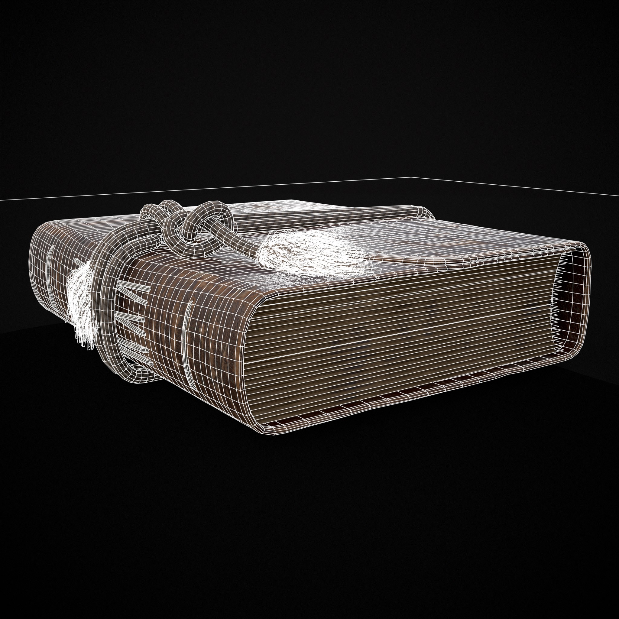 Rope Tied Leather Bound Book - 3D Model by Get Dead Entertainment