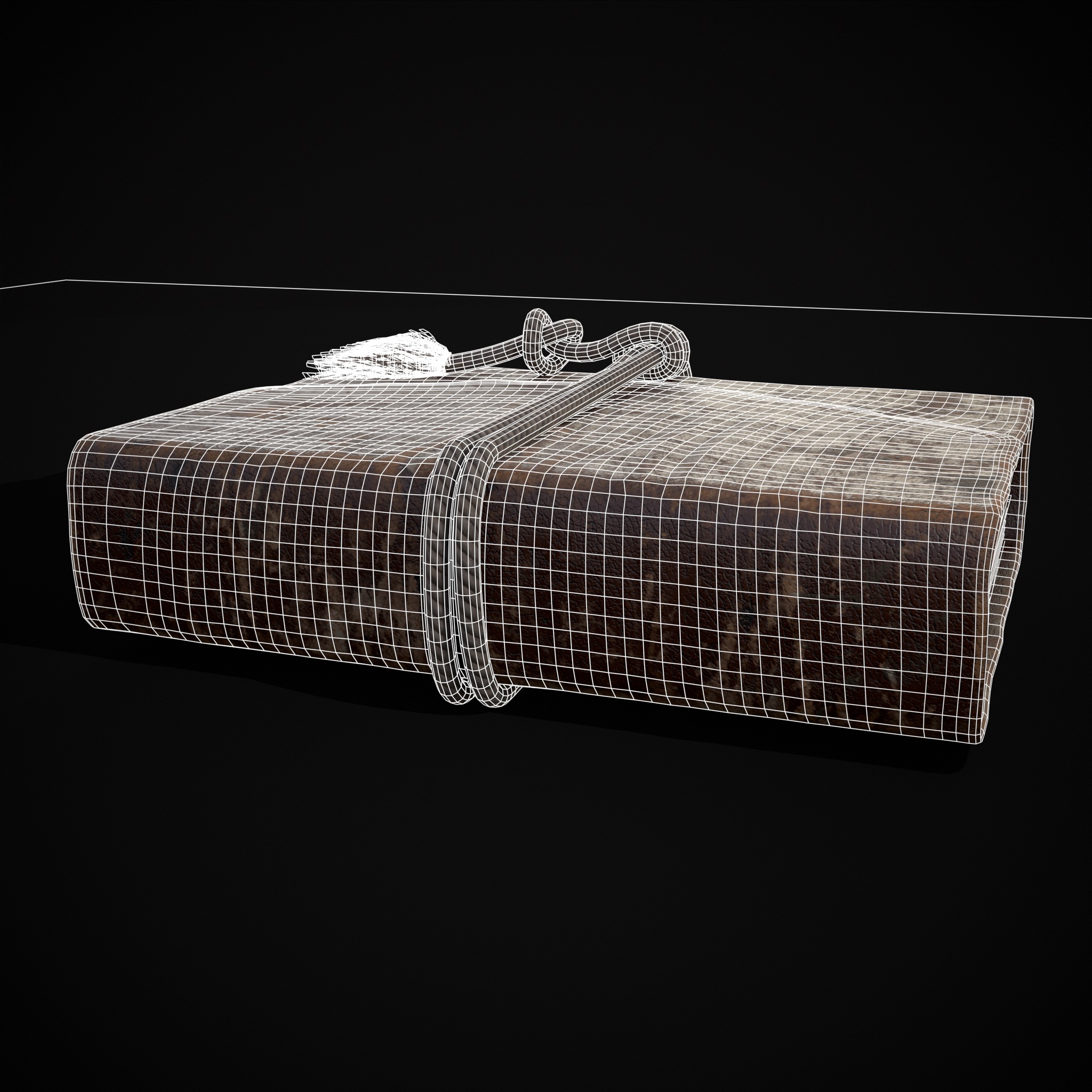 Rope Tied Leather Bound Book - 3D Model by Get Dead Entertainment