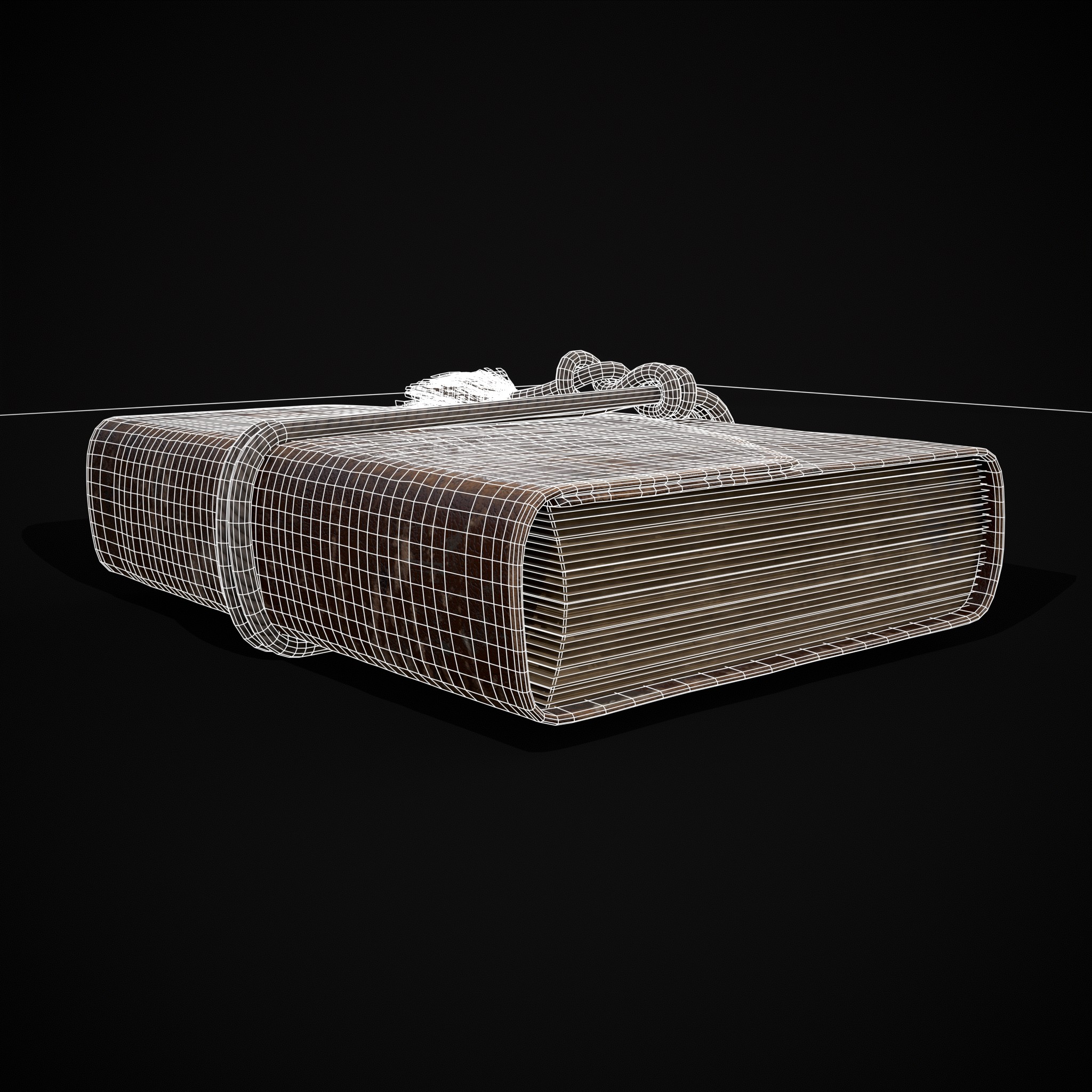 Rope Tied Leather Bound Book - 3D Model by Get Dead Entertainment