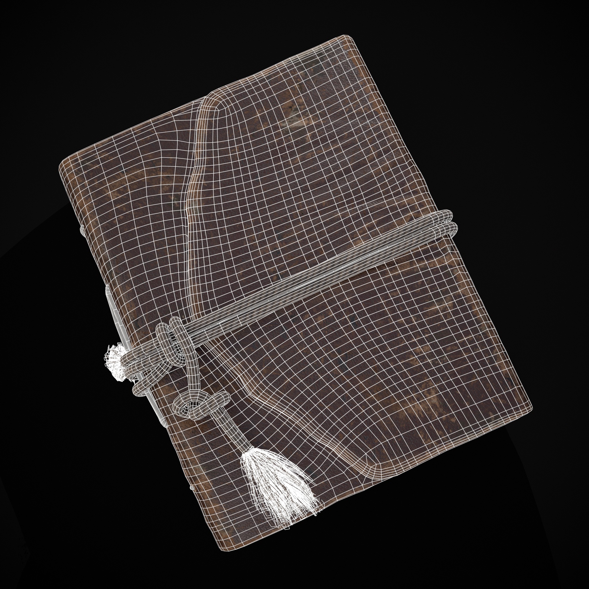 Rope Tied Leather Bound Book - 3D Model by Get Dead Entertainment