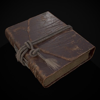 Rope Tied Leather Bound Book - 3D Model by Get Dead Entertainment