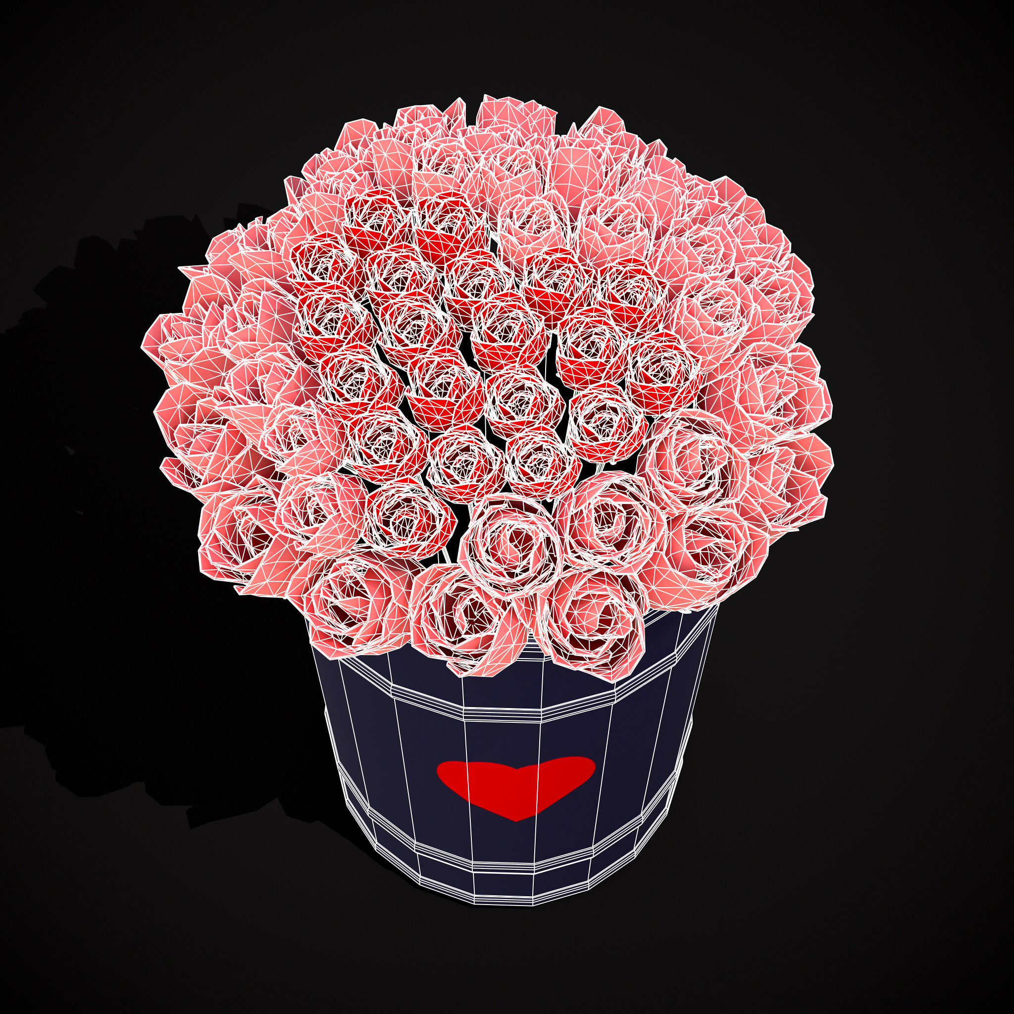 Roses Tin Red and Pink - 3D Model by Get Dead Entertainment