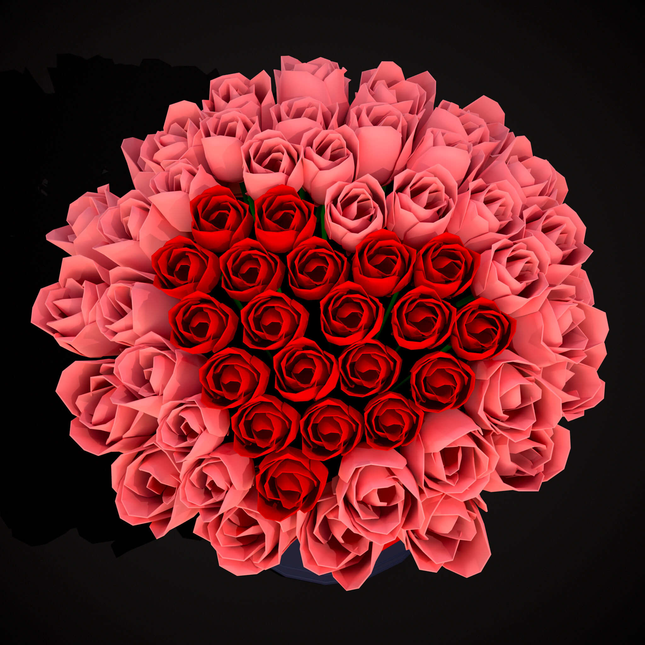 Roses Tin Red and Pink - 3D Model by Get Dead Entertainment