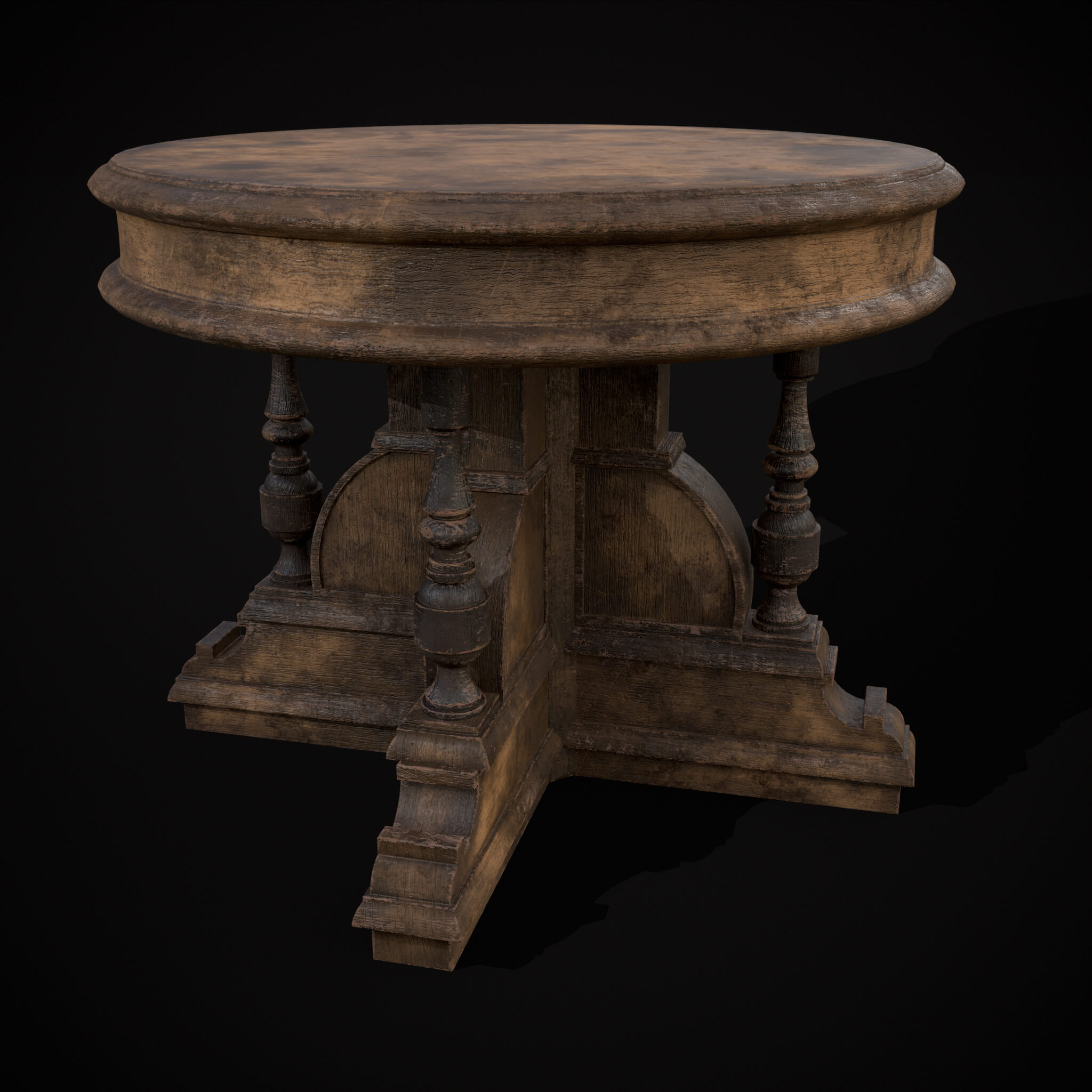 Round Renaissance Table - 3D Model by Get Dead Entertainment