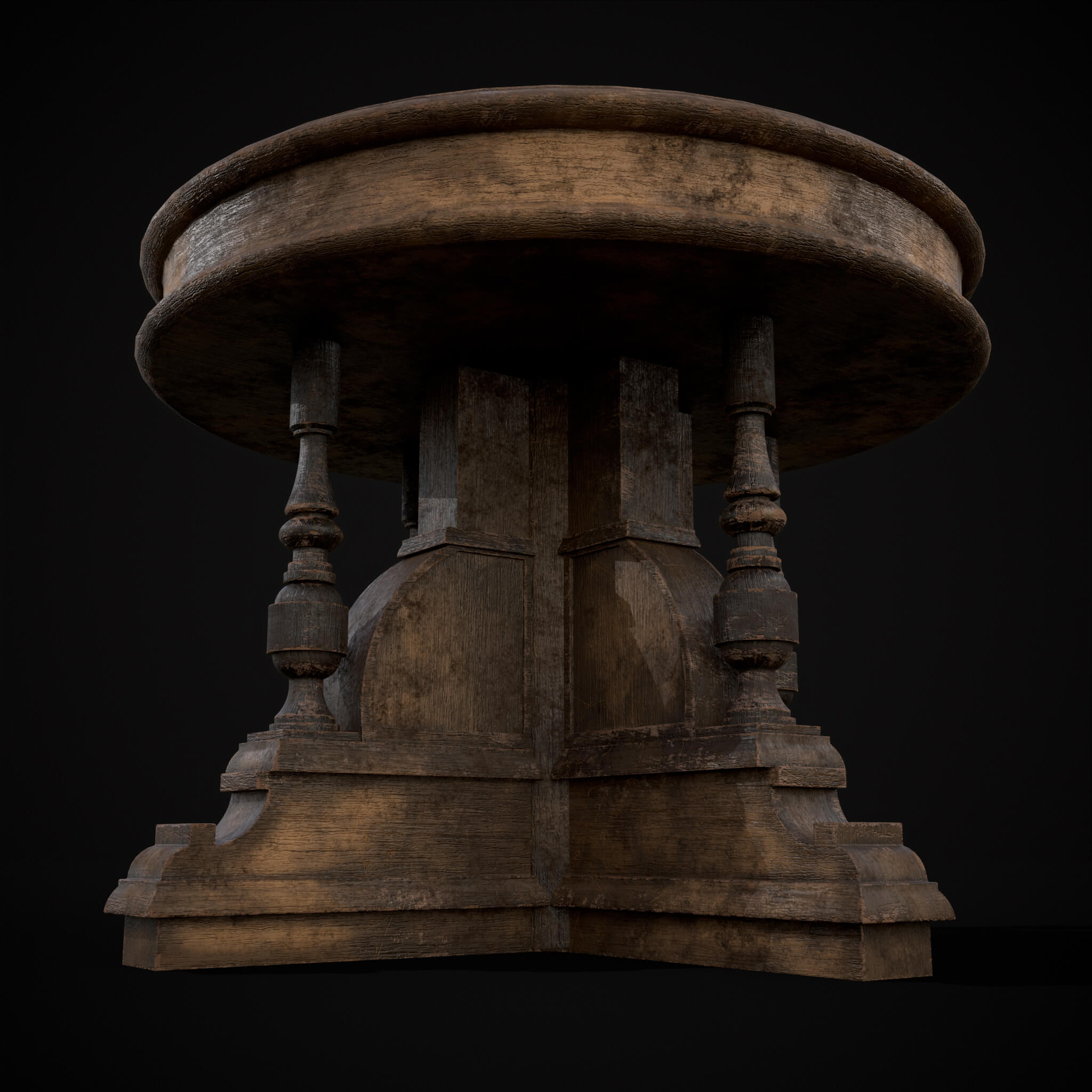 Round Renaissance Table - 3D Model by Get Dead Entertainment