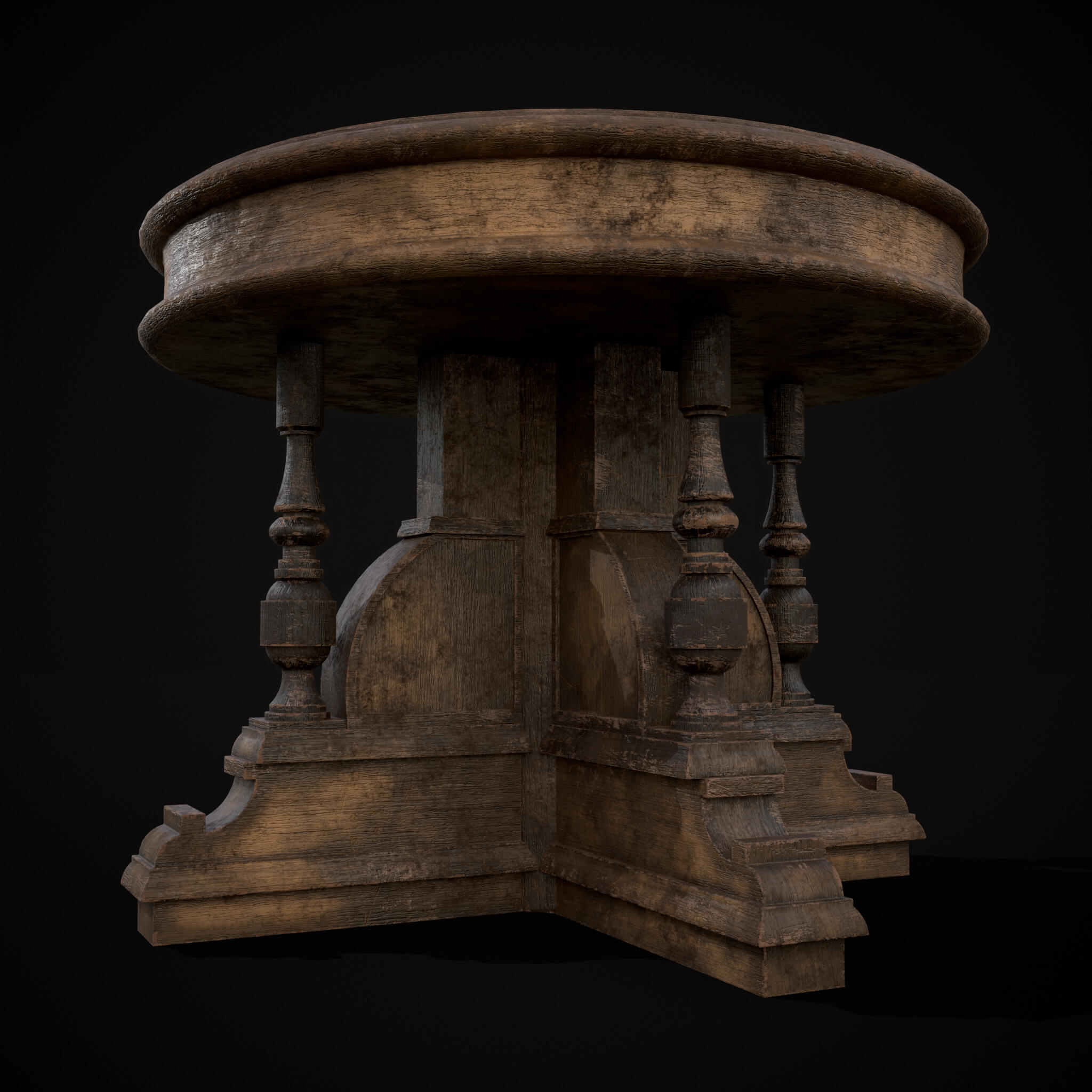 Round Renaissance Table - 3D Model by Get Dead Entertainment