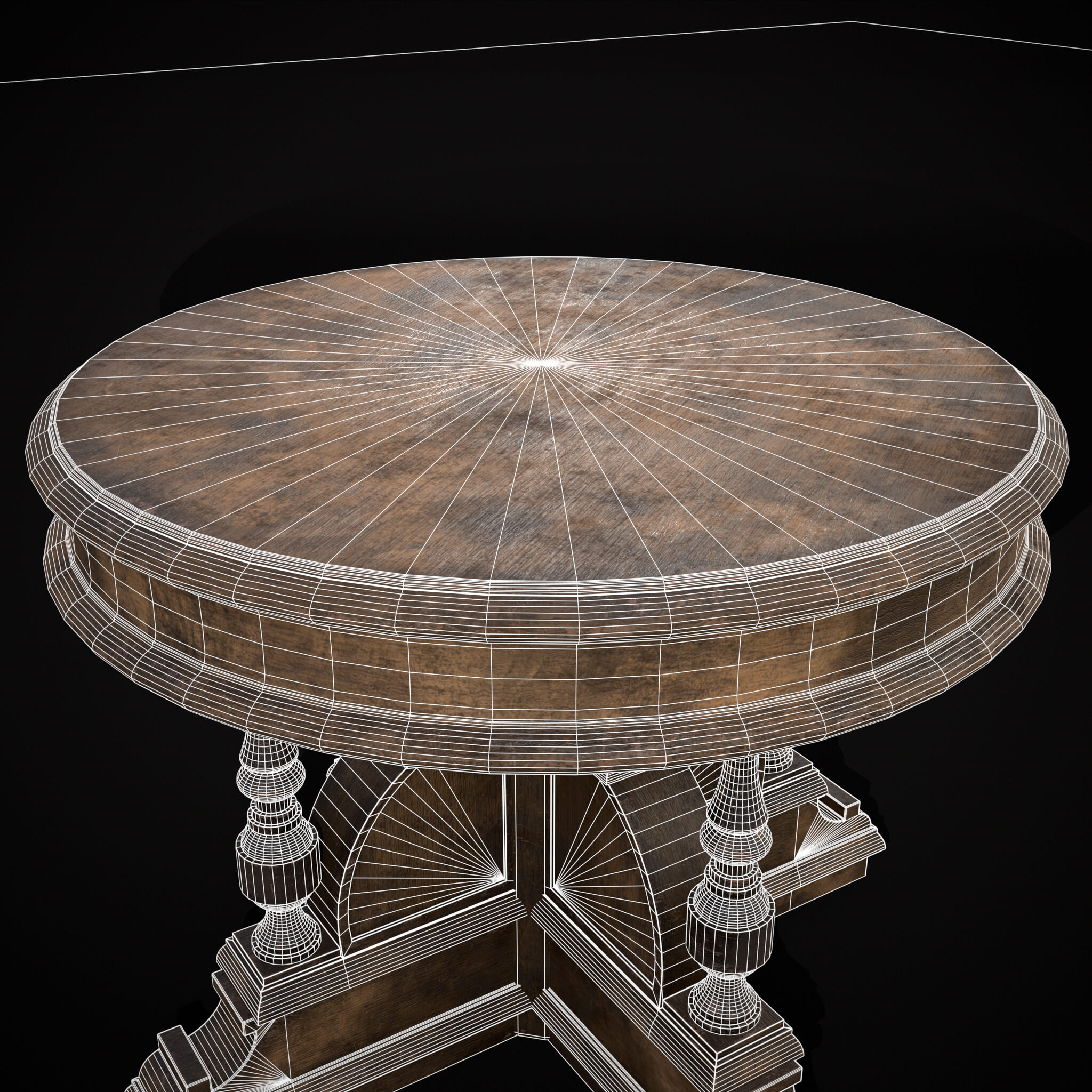 Round Renaissance Table - 3D Model by Get Dead Entertainment