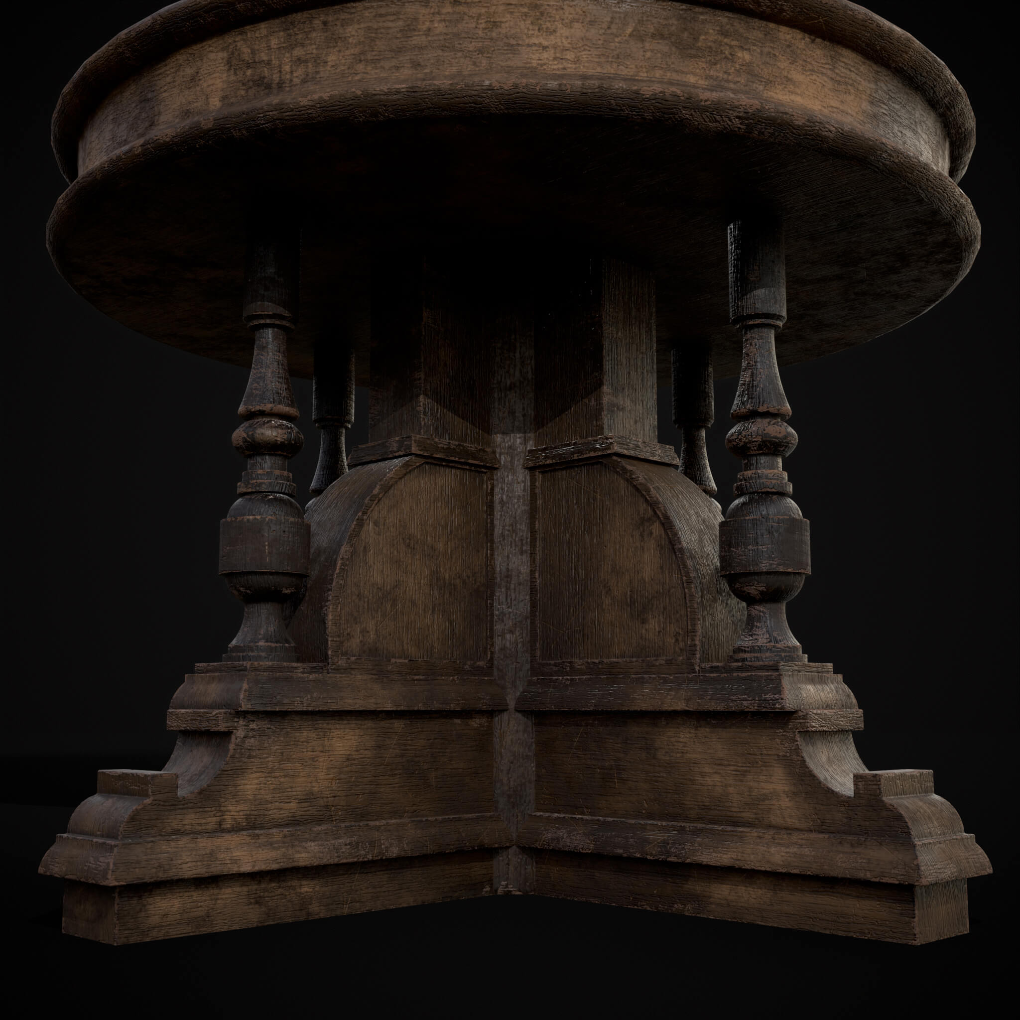 Round Renaissance Table - 3D Model by Get Dead Entertainment