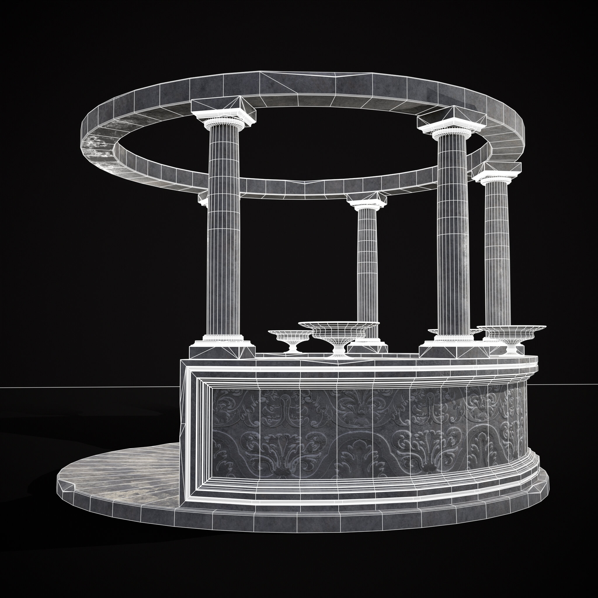 Round Stone Gazebo - 3D Model by Get Dead Entertainment