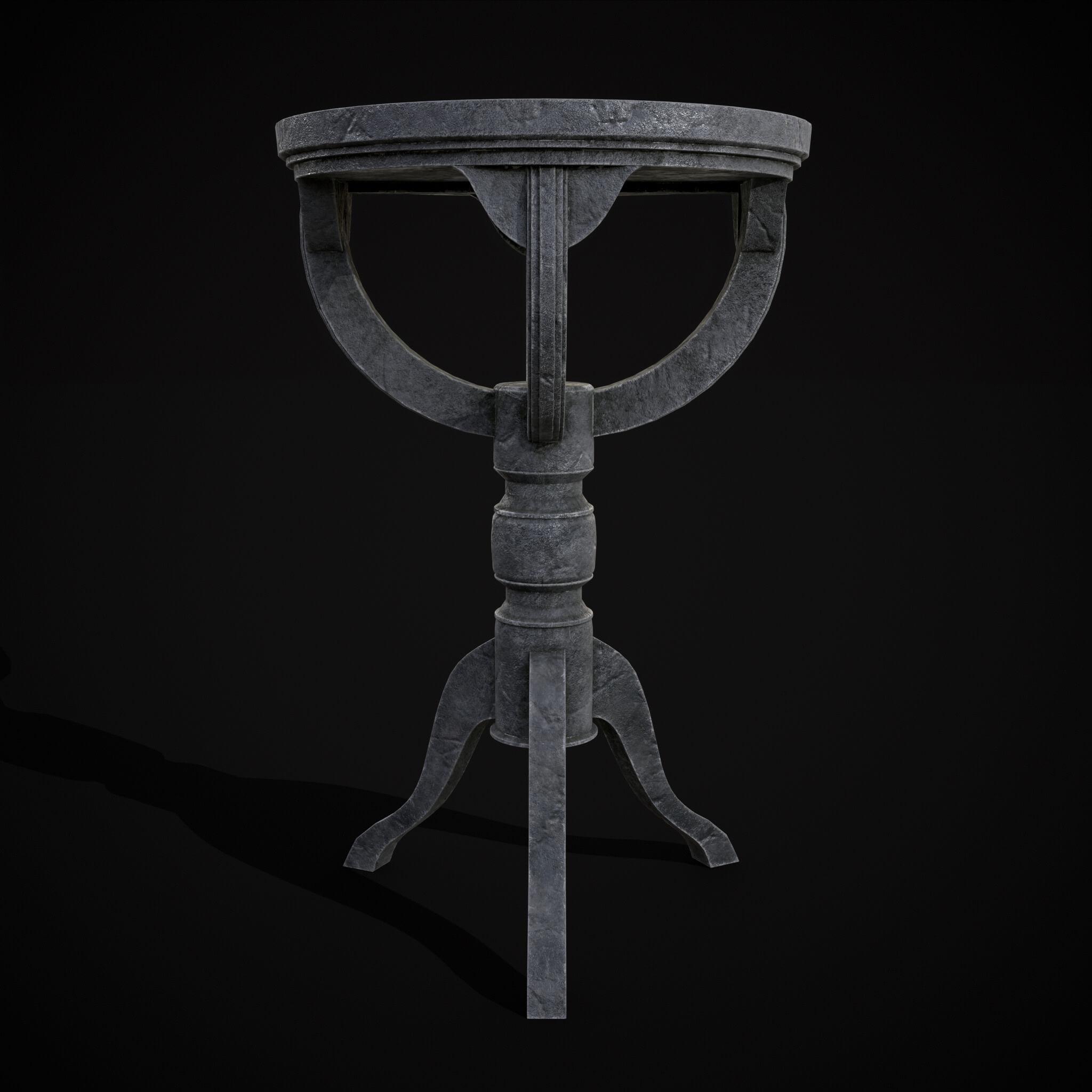 Round Stone Pedestal Side Table - 3D Model by Get Dead Entertainment