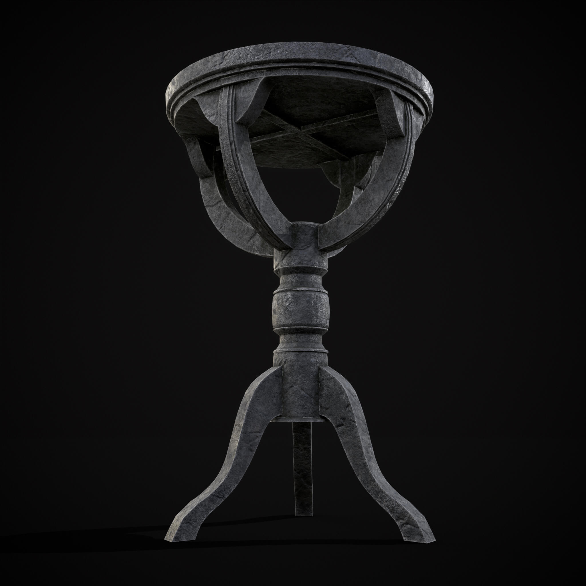 Round Stone Pedestal Side Table - 3D Model by Get Dead Entertainment