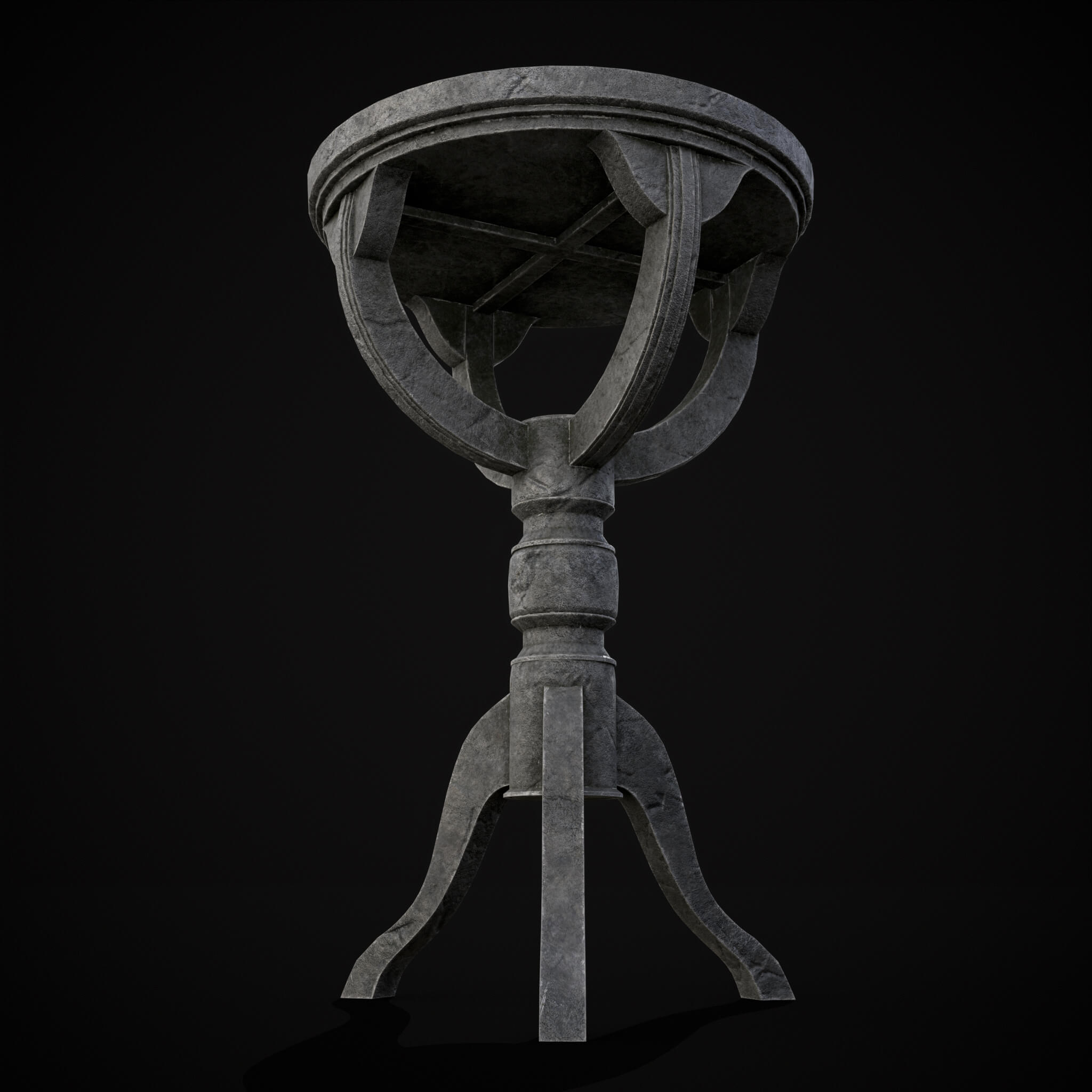 Round Stone Pedestal Side Table - 3D Model by Get Dead Entertainment