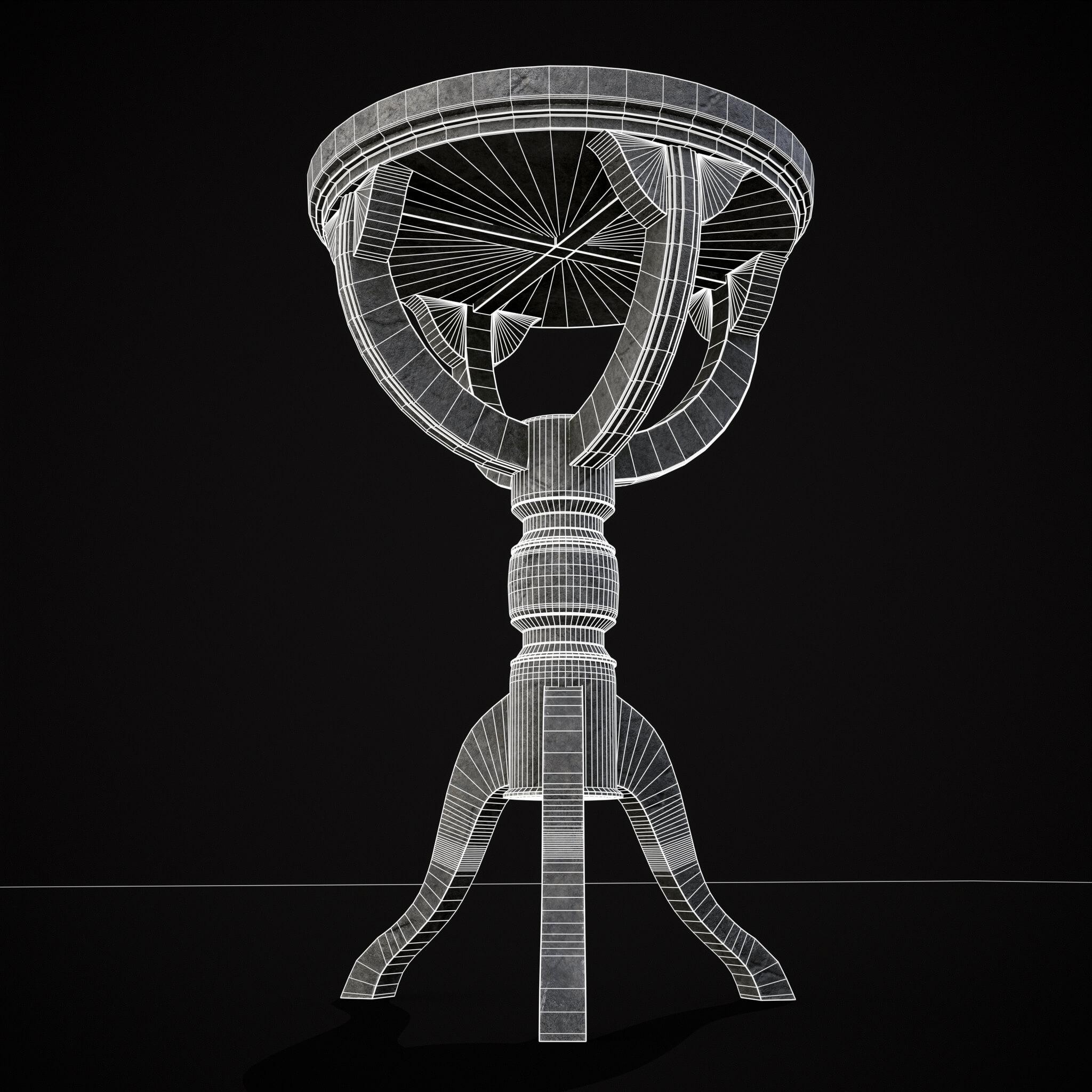 Round Stone Pedestal Side Table - 3D Model by Get Dead Entertainment