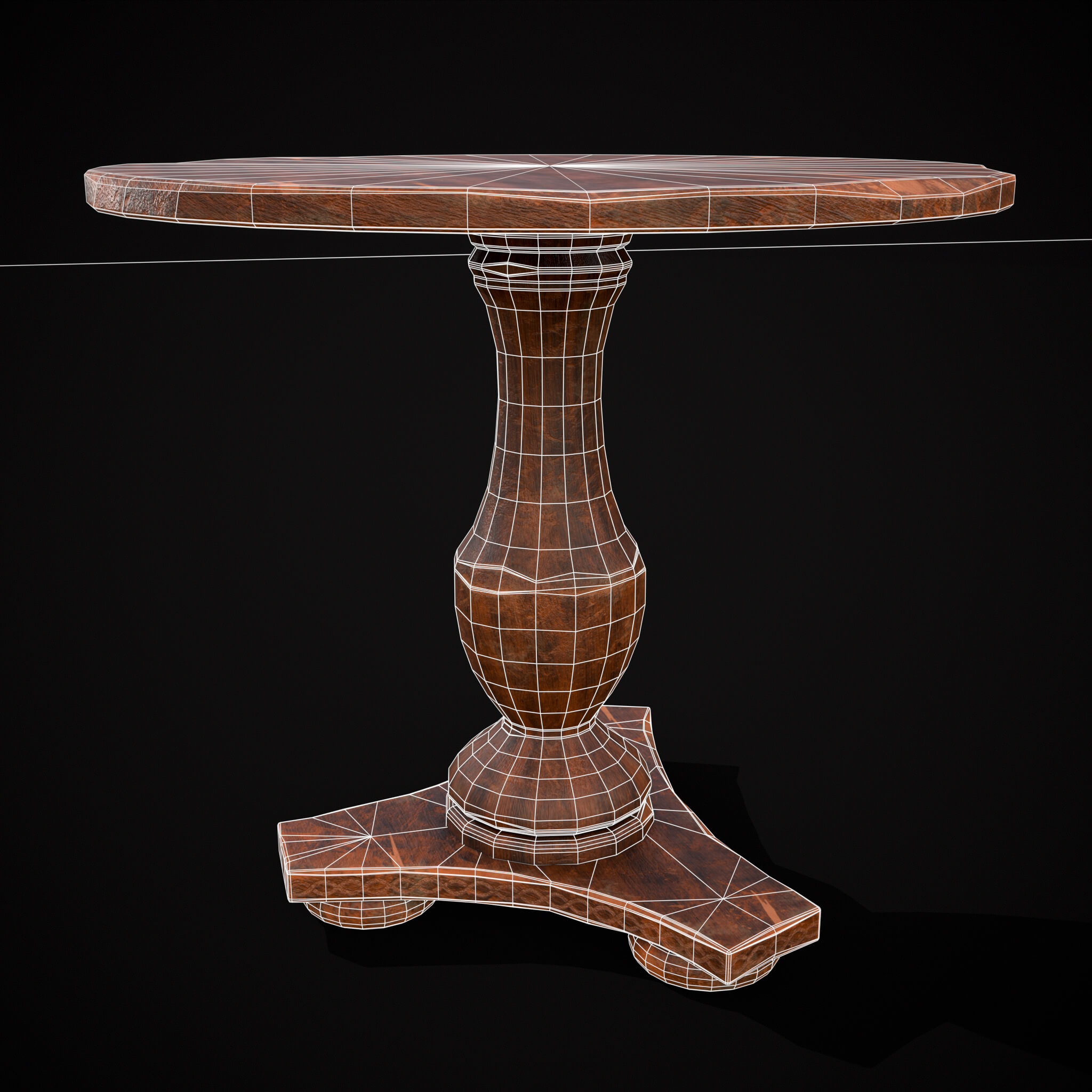 Round Worn Medieval Table - 3D Model by Get Dead Entertainment