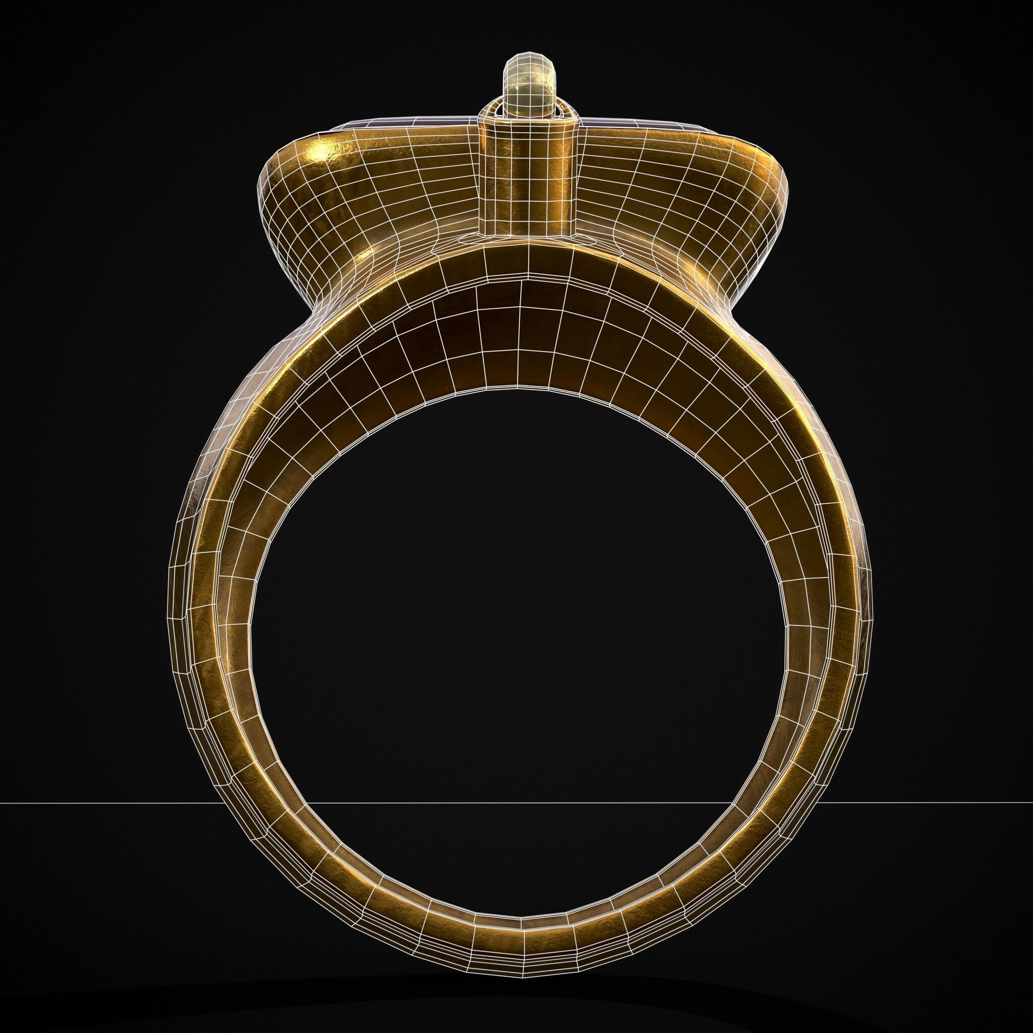 Ruby Pearl Gold Ring - 3D Model by Get Dead Entertainment
