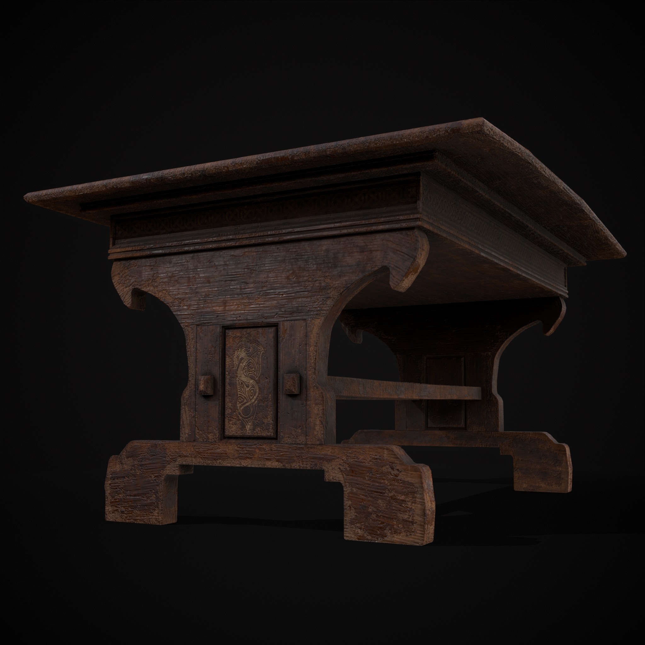 Rustic Elegant Medieval Reading Table - 3D Model by Get Dead Entertainment