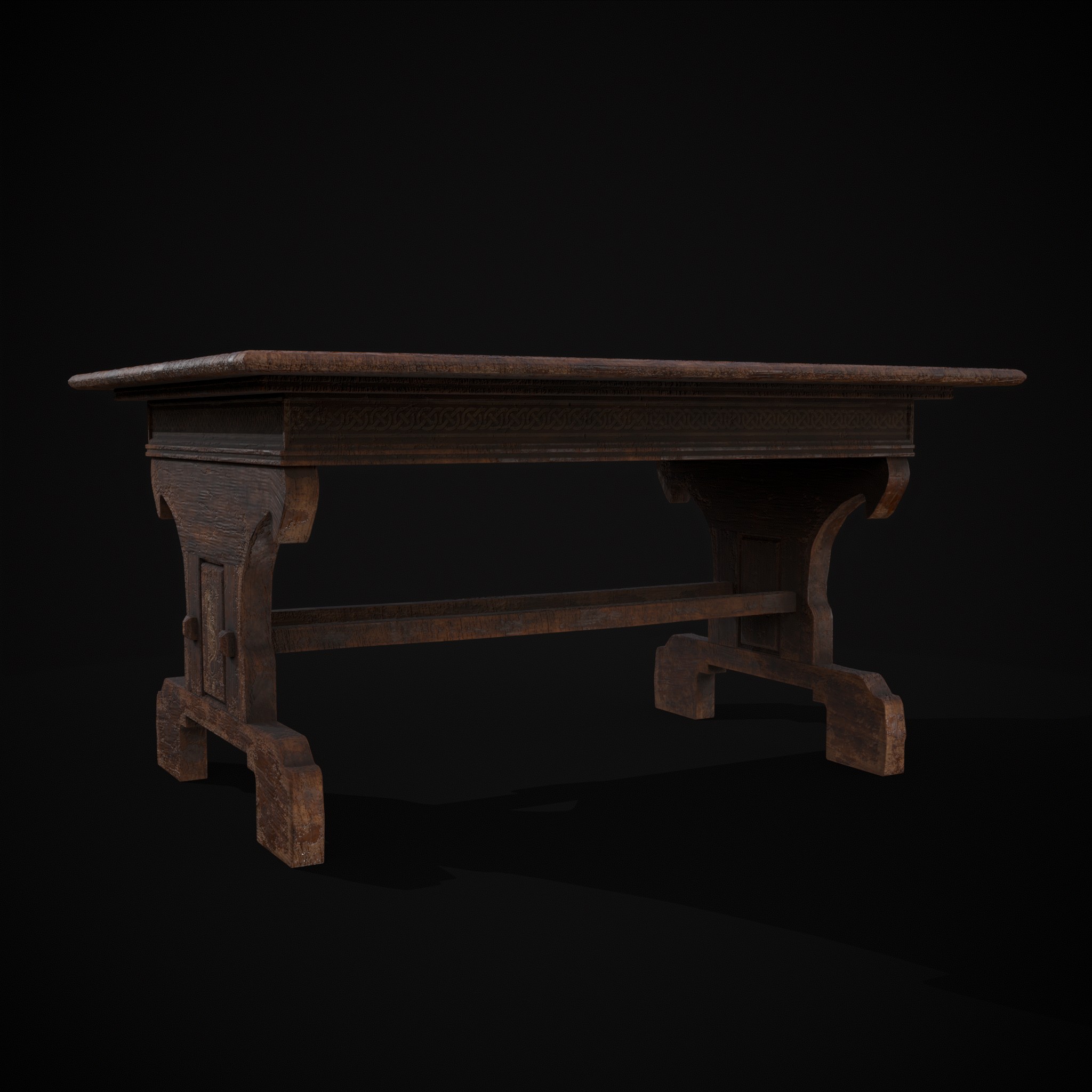 Rustic Elegant Medieval Reading Table - 3D Model by Get Dead Entertainment