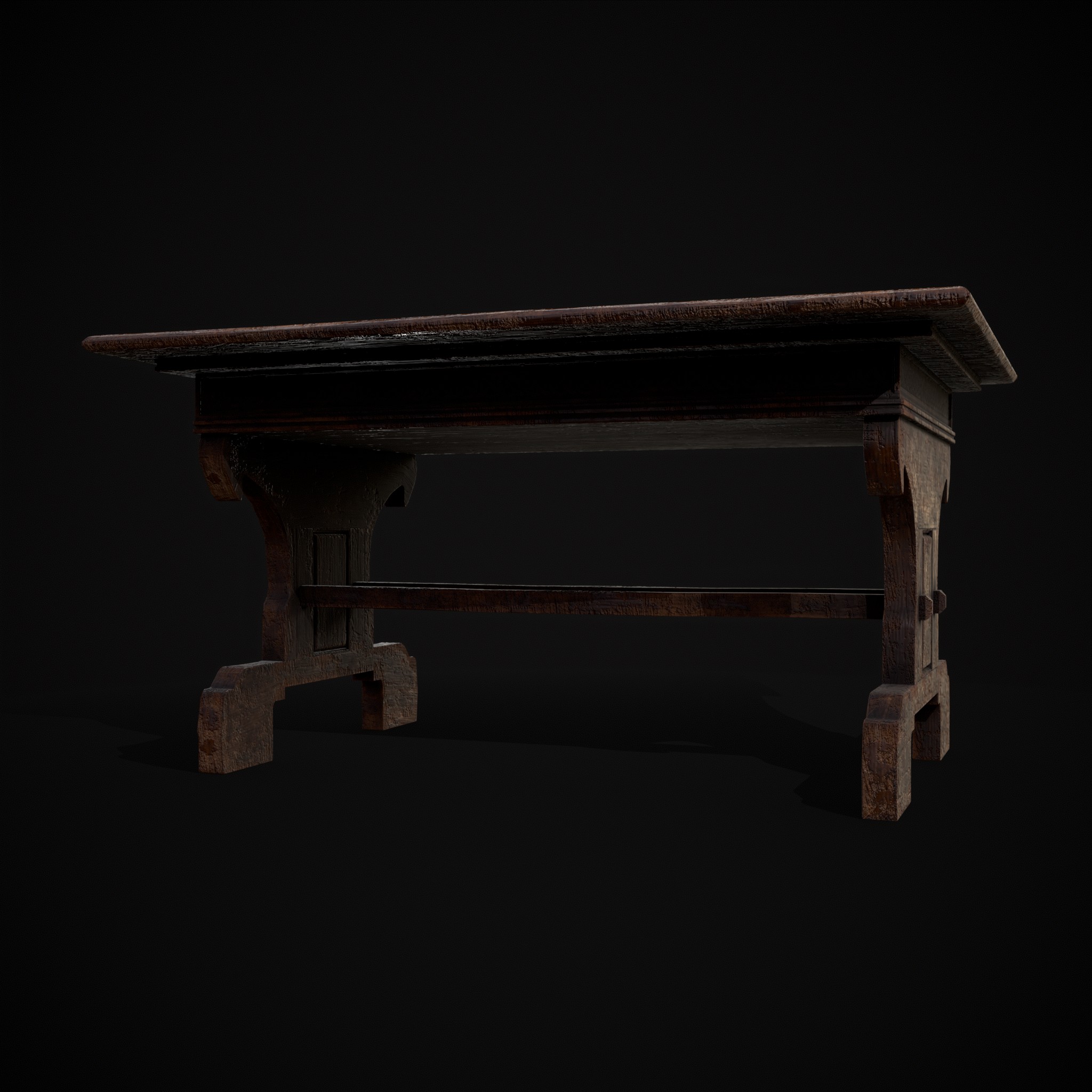 Rustic Elegant Medieval Reading Table - 3D Model by Get Dead Entertainment