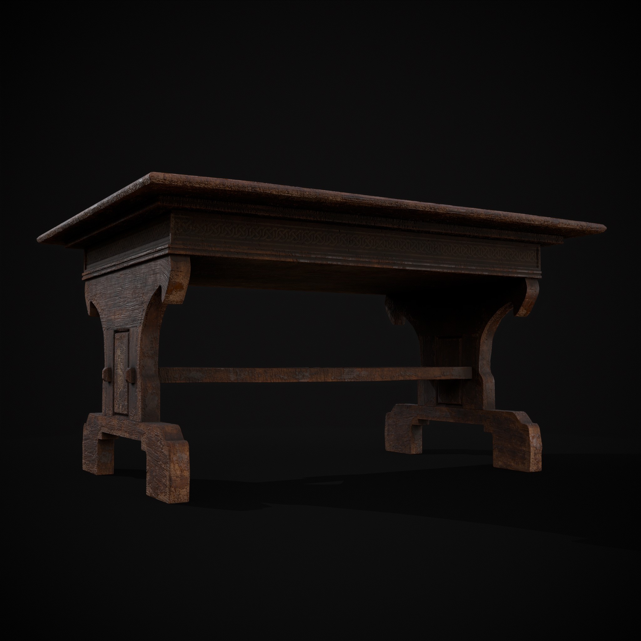 Rustic Elegant Medieval Reading Table - 3D Model by Get Dead Entertainment
