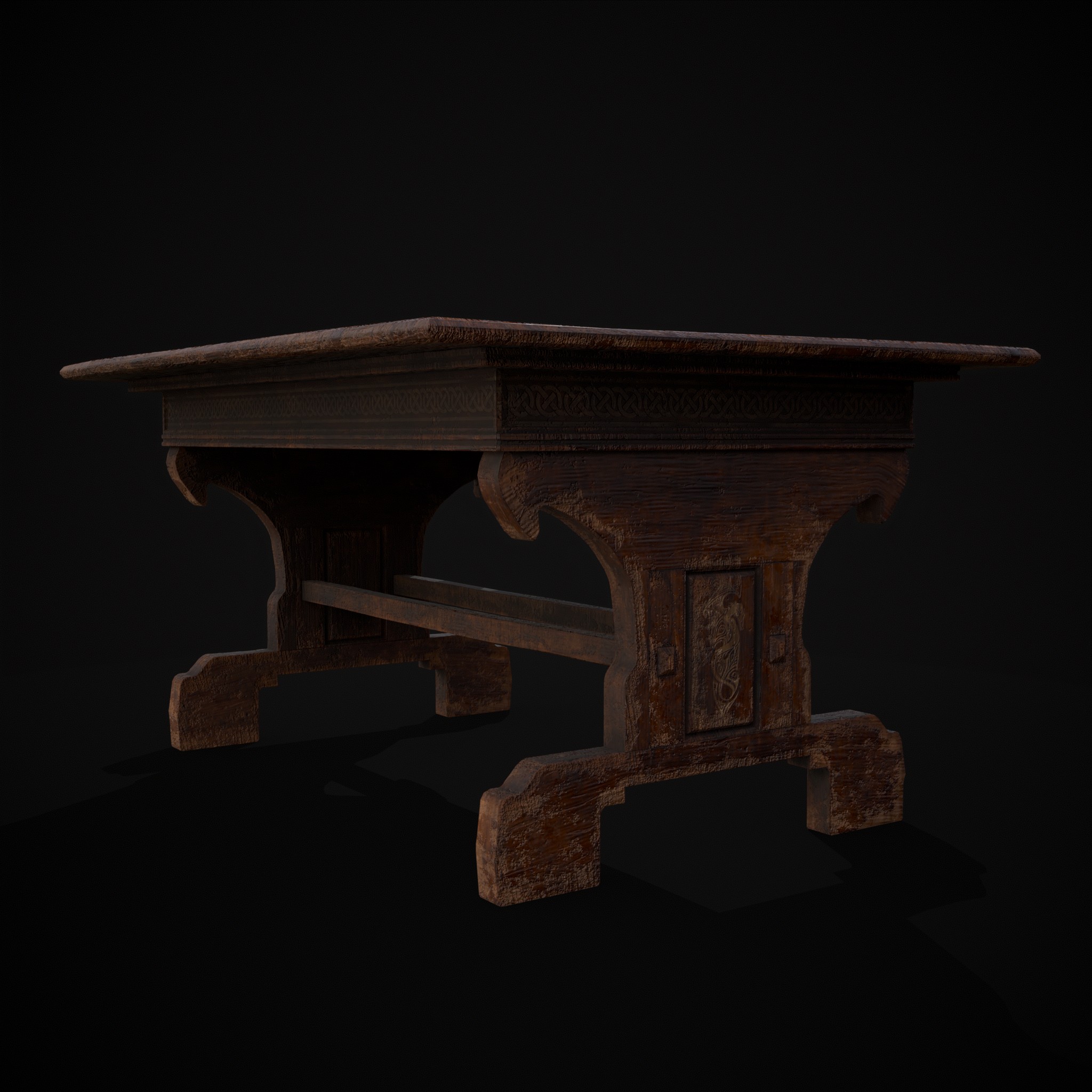 Rustic Elegant Medieval Reading Table - 3D Model by Get Dead Entertainment