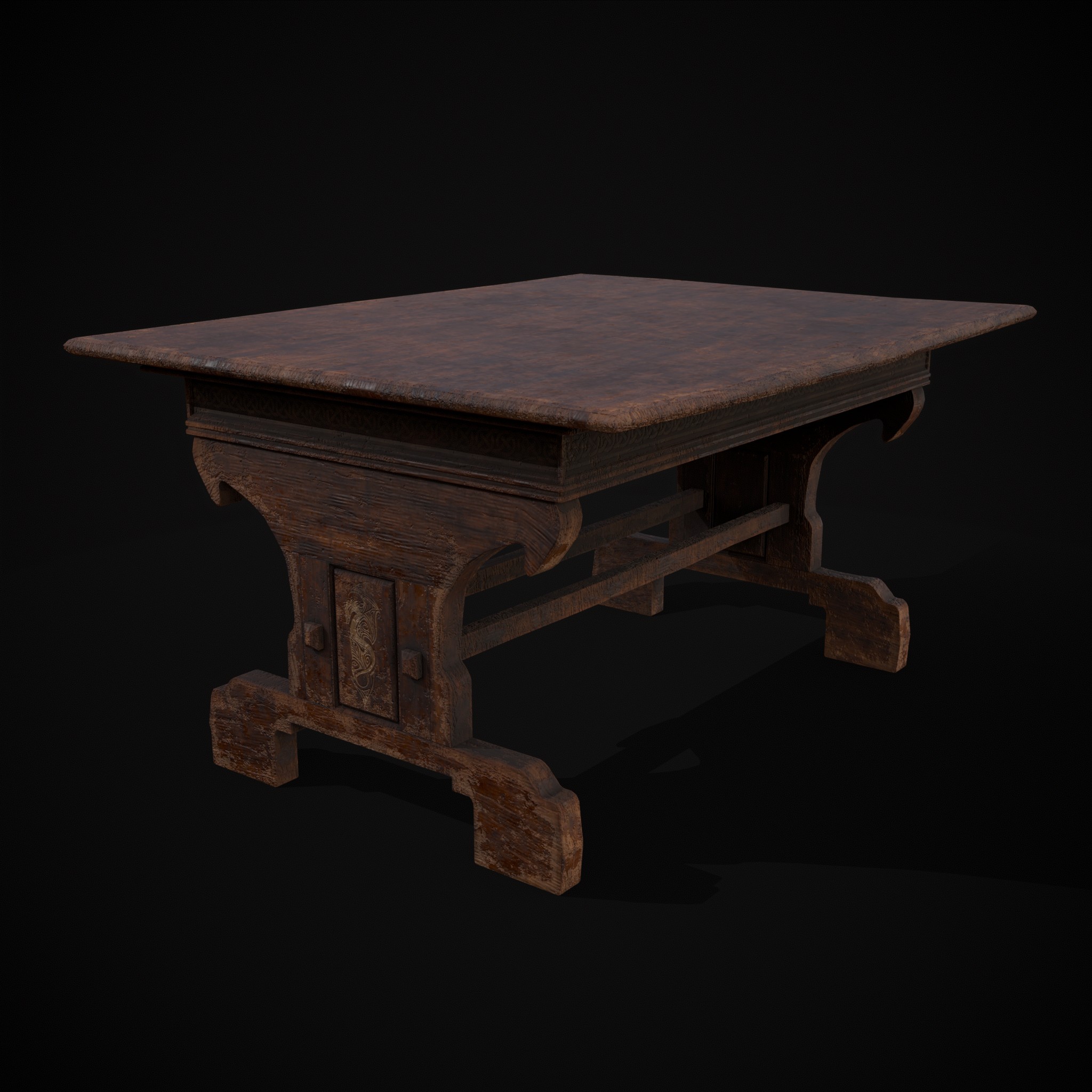 Rustic Elegant Medieval Reading Table - 3D Model by Get Dead Entertainment