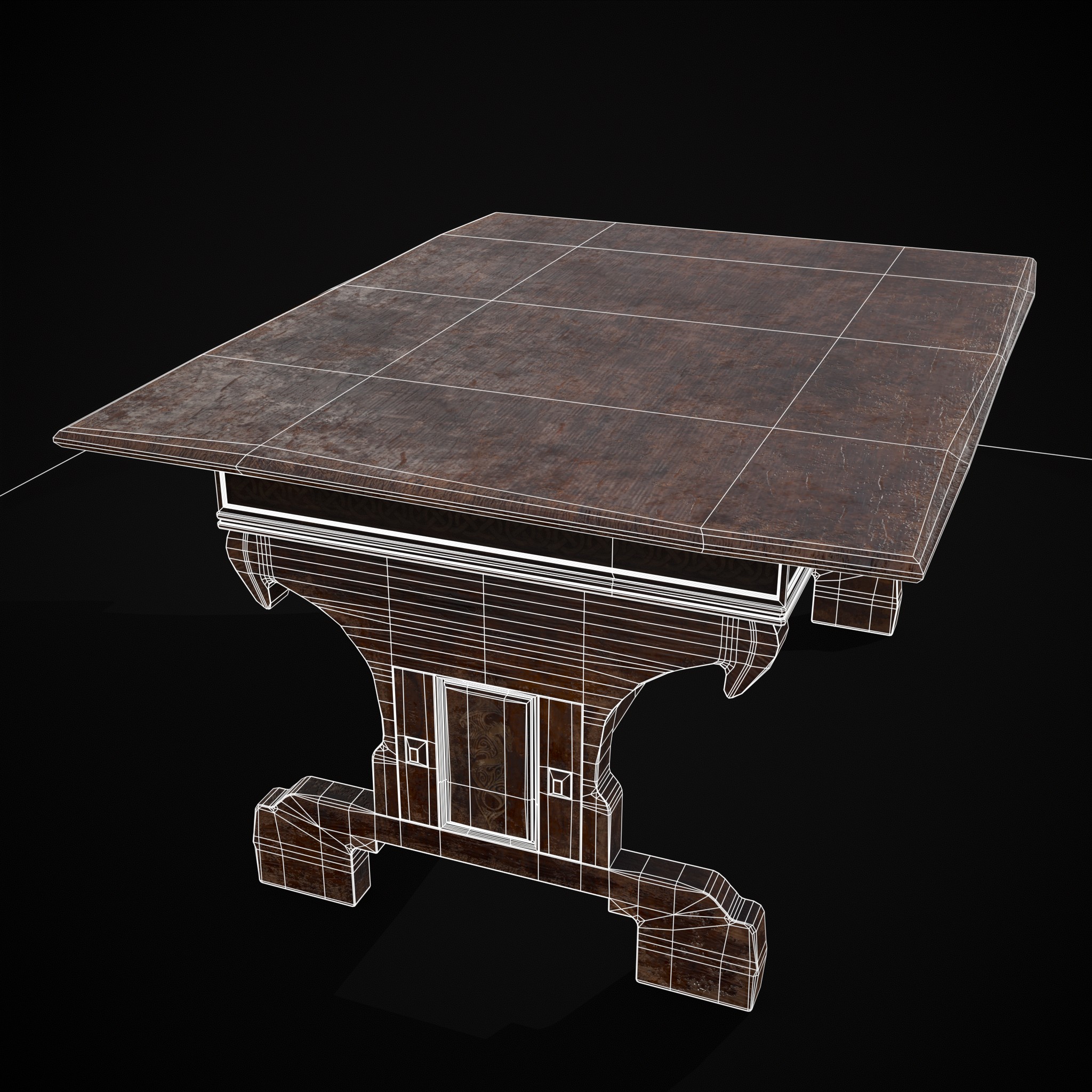 Rustic Elegant Medieval Reading Table - 3D Model by Get Dead Entertainment