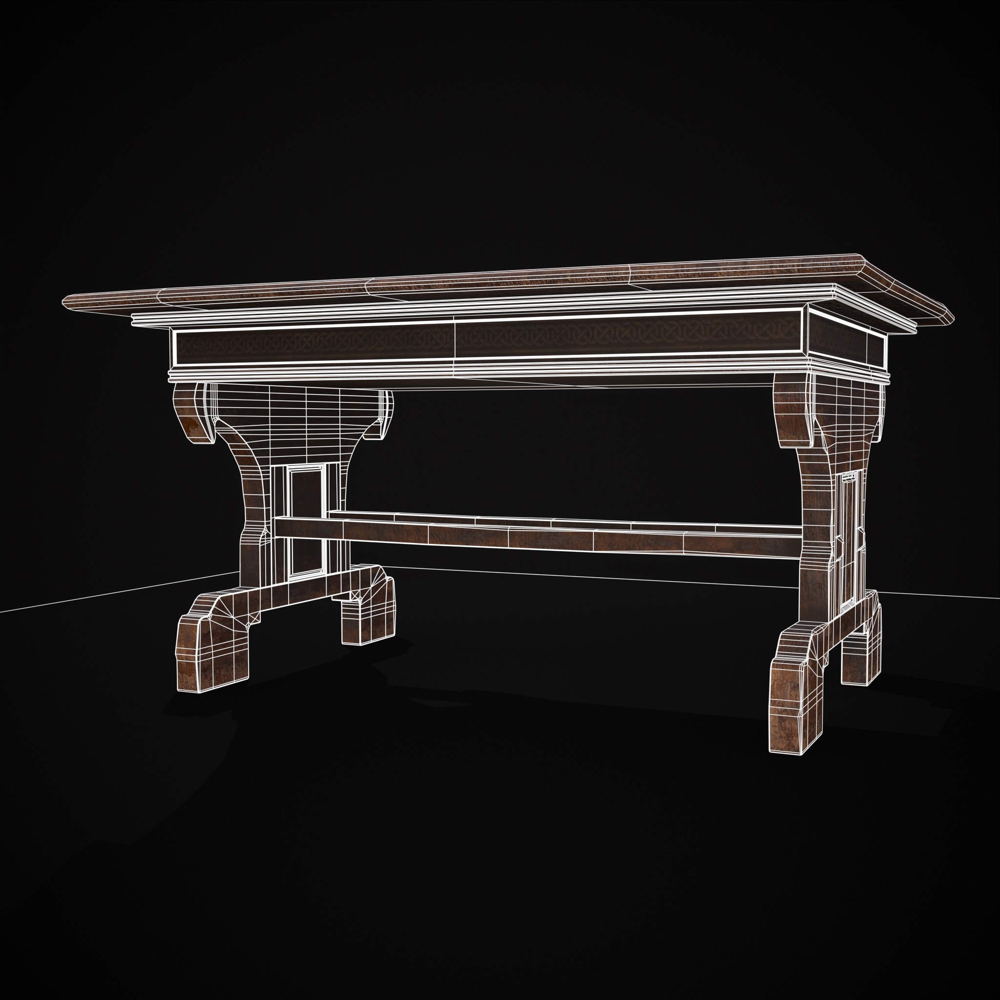 Rustic Elegant Medieval Reading Table - 3D Model by Get Dead Entertainment