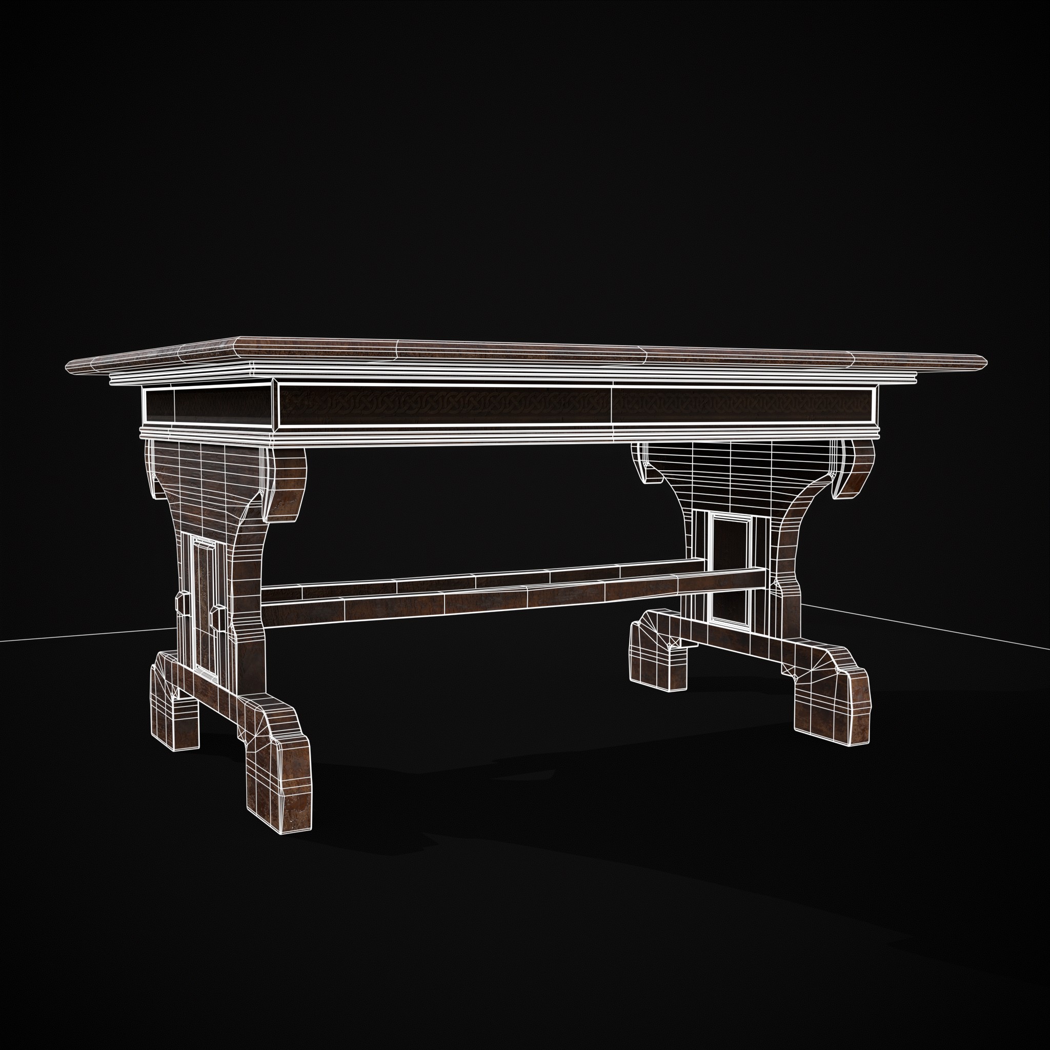 Rustic Elegant Medieval Reading Table - 3D Model by Get Dead Entertainment