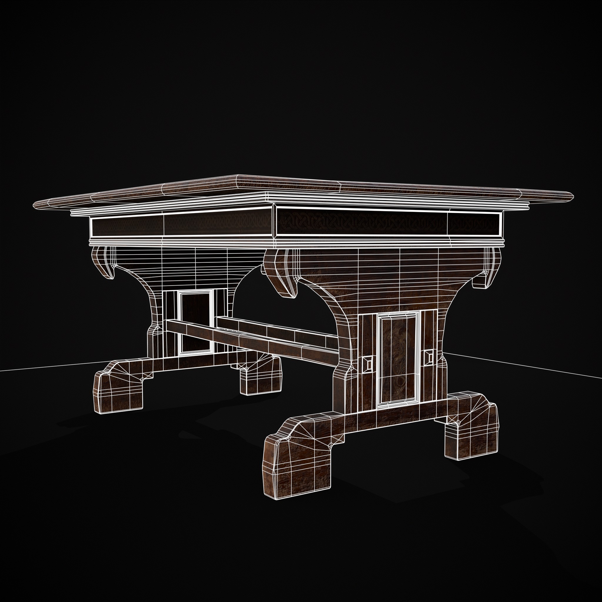 Rustic Elegant Medieval Reading Table - 3D Model by Get Dead Entertainment