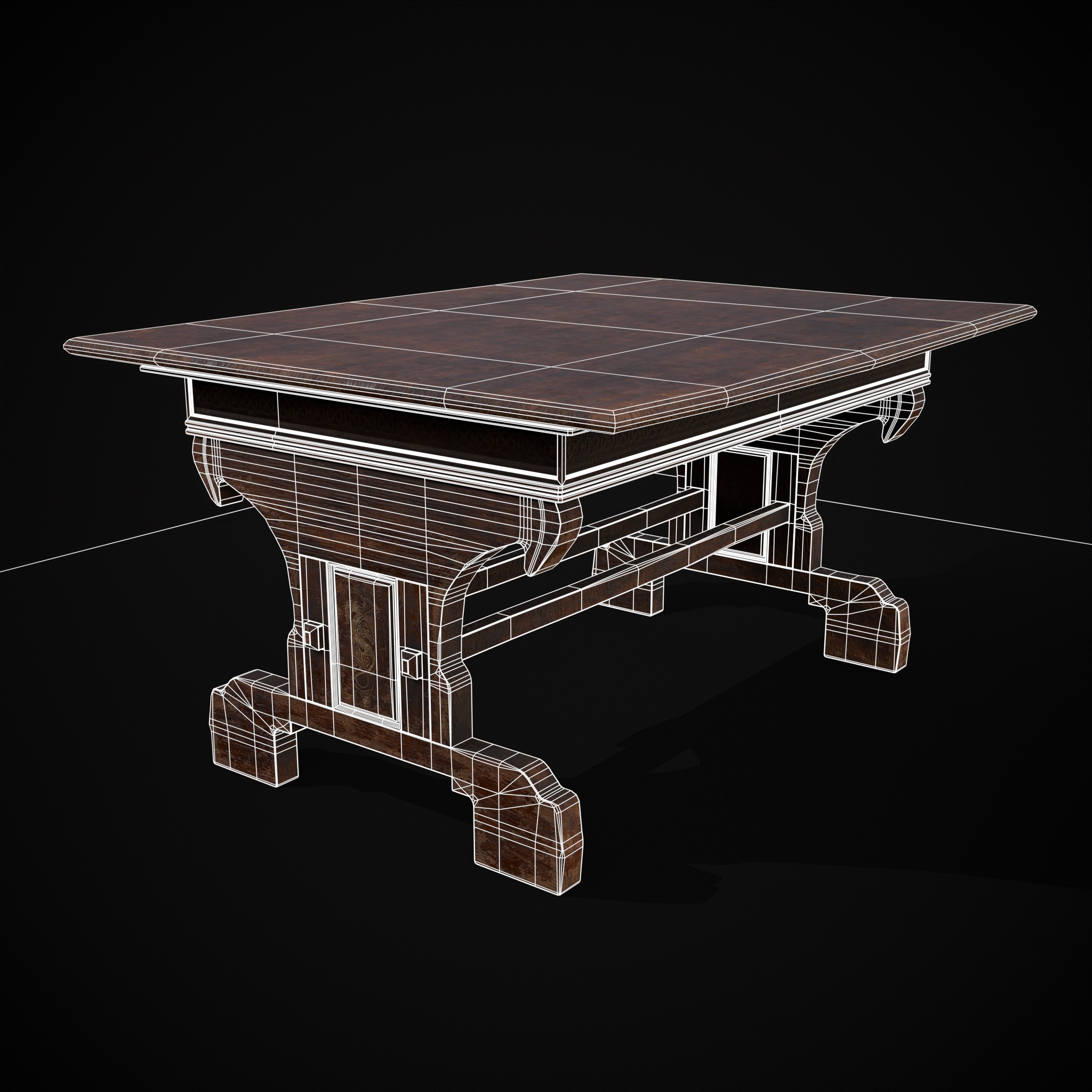 Rustic Elegant Medieval Reading Table - 3D Model by Get Dead Entertainment