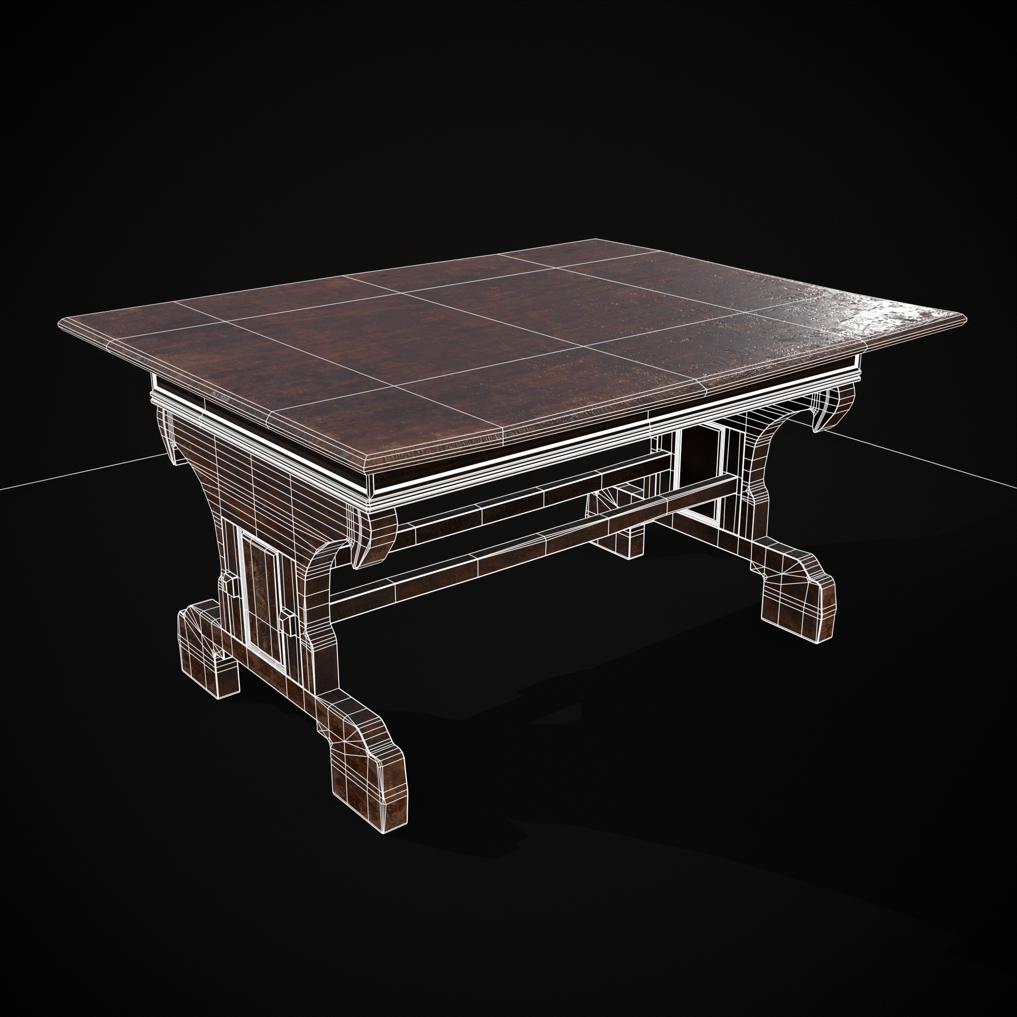 Rustic Elegant Medieval Reading Table - 3D Model by Get Dead Entertainment