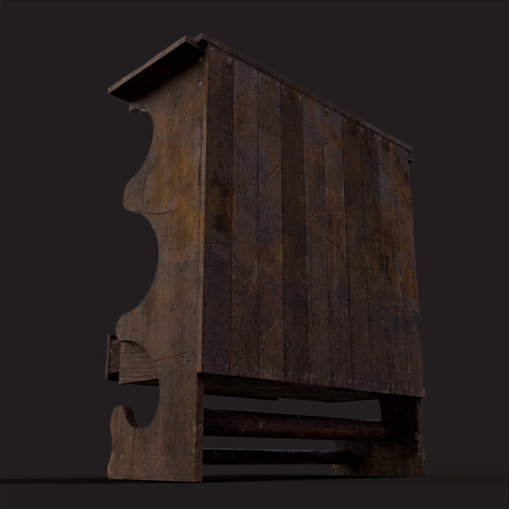 Rustic Hanging Shelf With Drawers - 3D Model by Get Dead Entertainment