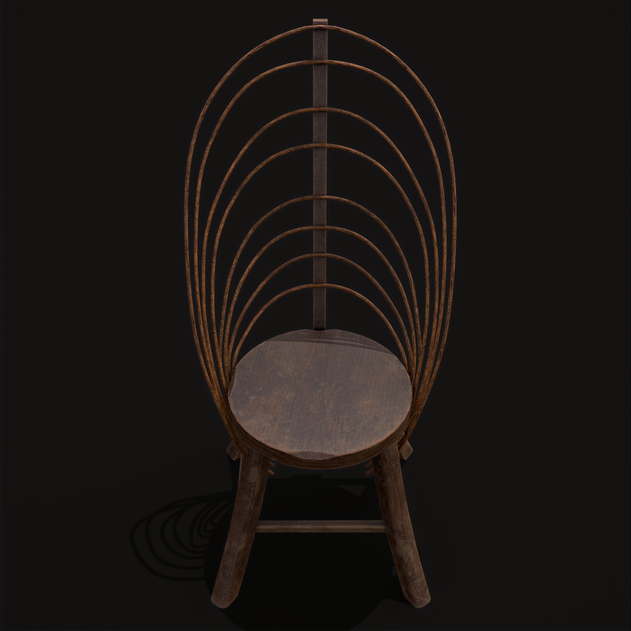 Rustic High Back Bent Stick Chair - 3D Model by Get Dead Entertainment