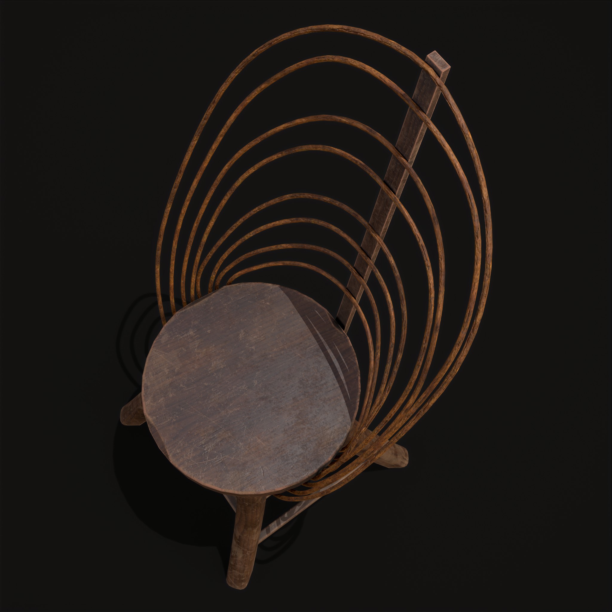 Rustic High Back Bent Stick Chair - 3D Model by Get Dead Entertainment