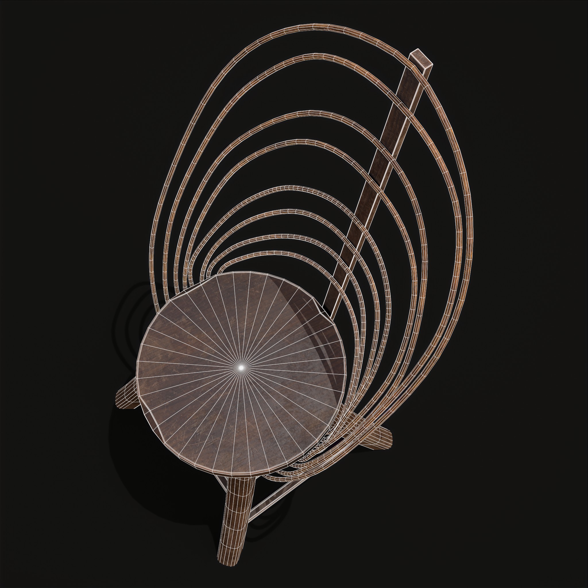 Rustic High Back Bent Stick Chair - 3D Model by Get Dead Entertainment