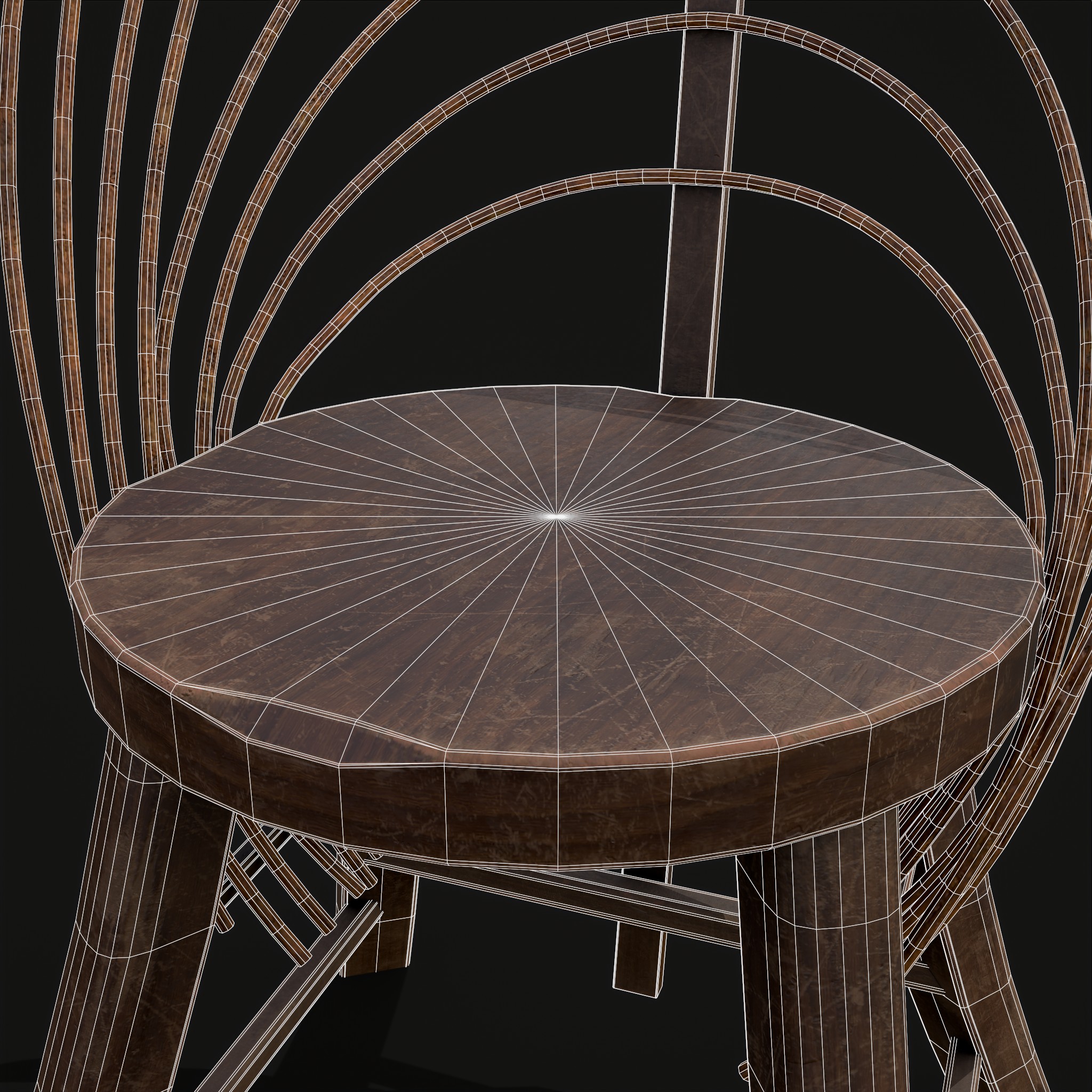 Rustic High Back Bent Stick Chair - 3D Model by Get Dead Entertainment