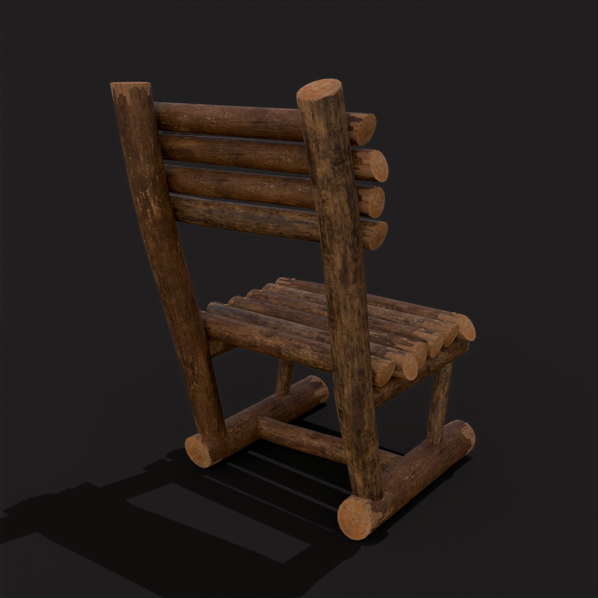 Rustic Log Chair - 3D Model by Get Dead Entertainment
