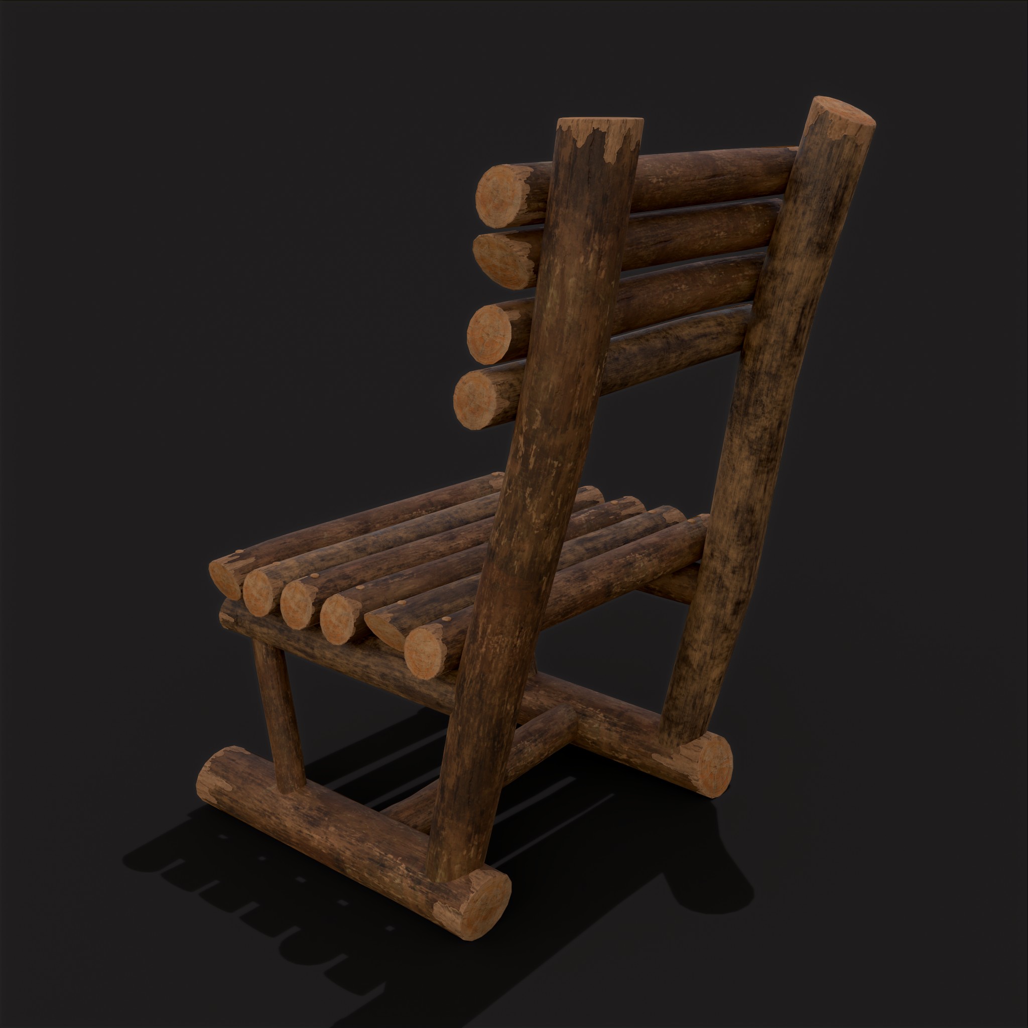 Rustic Log Chair - 3D Model by Get Dead Entertainment