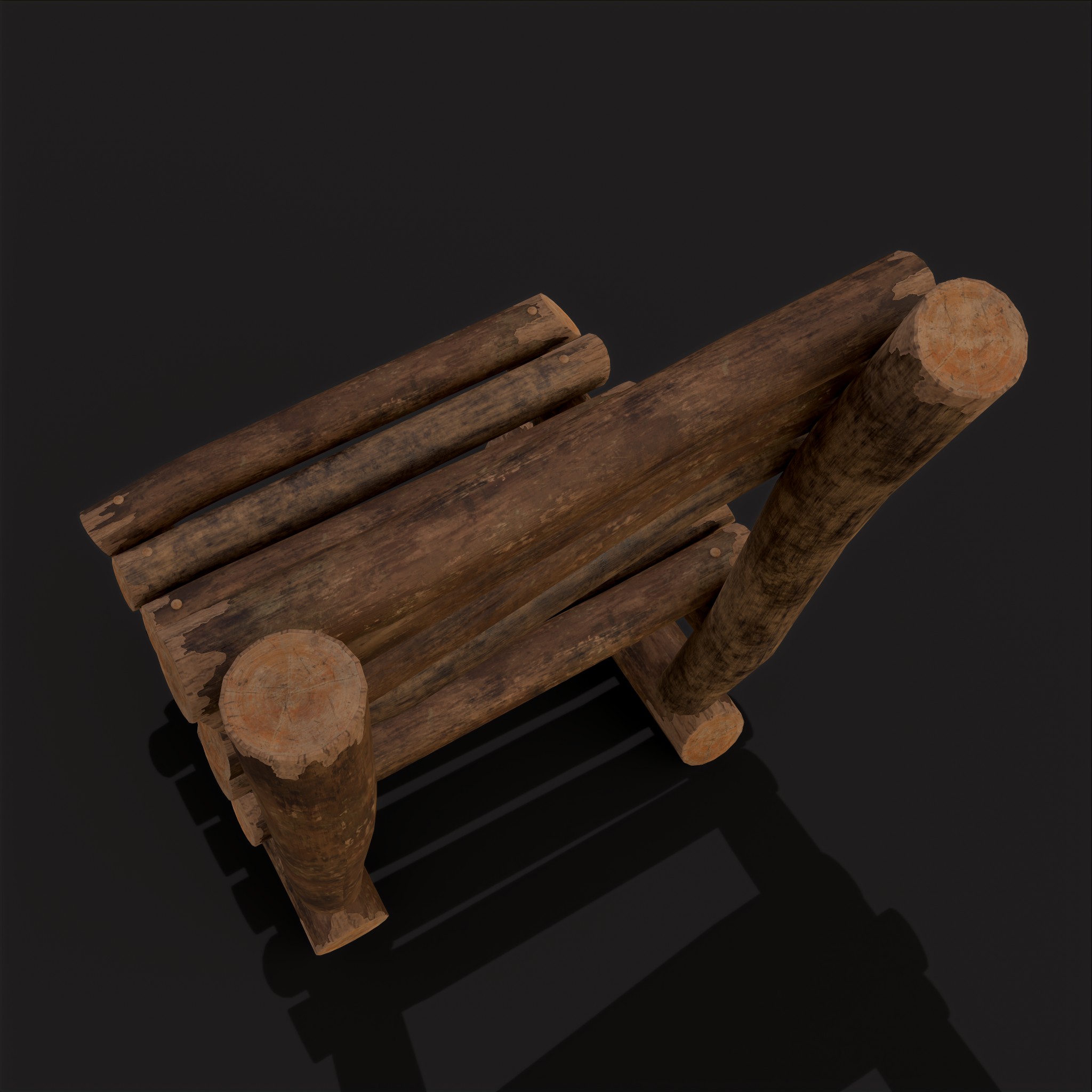 Rustic Log Chair - 3D Model by Get Dead Entertainment