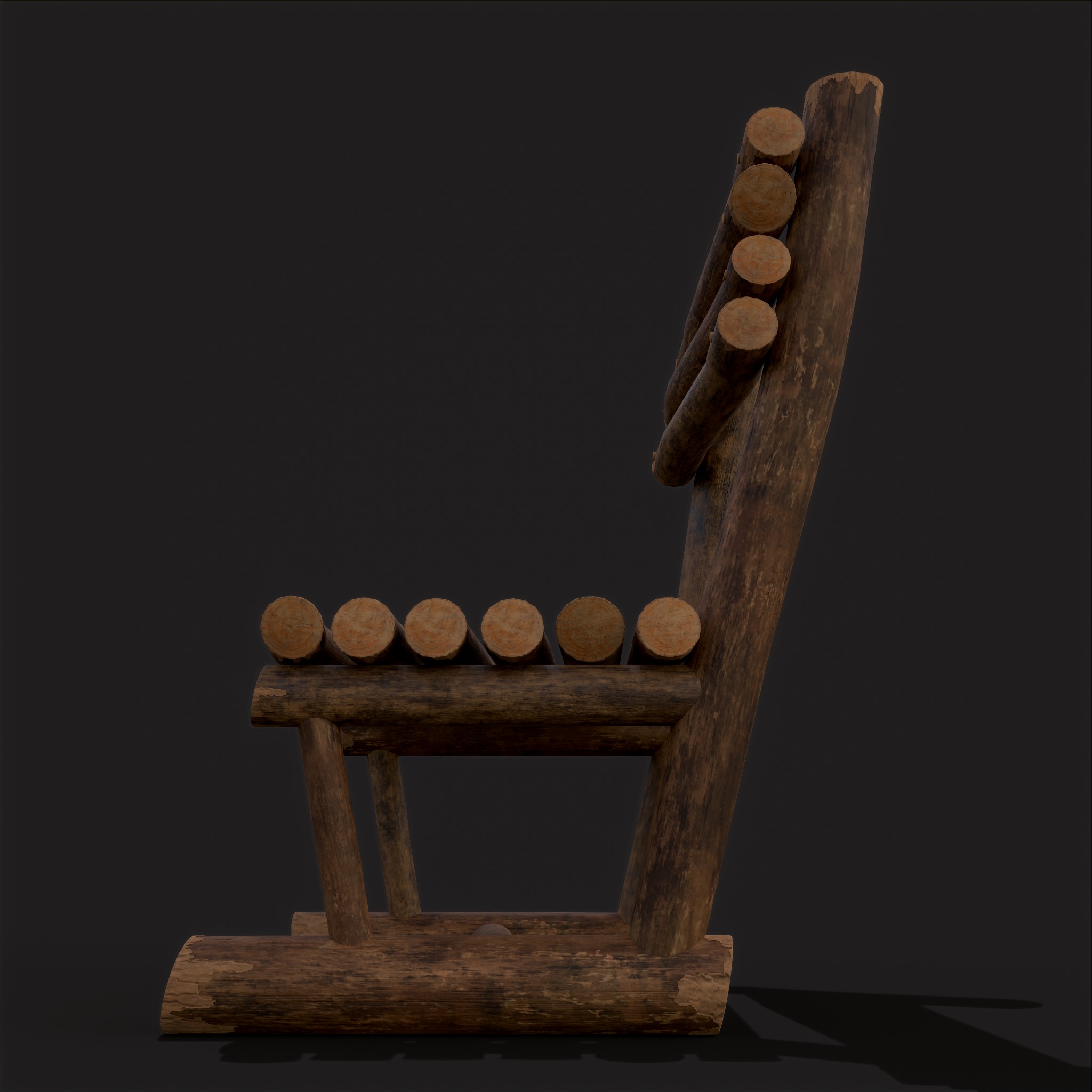 Rustic Log Chair - 3D Model by Get Dead Entertainment