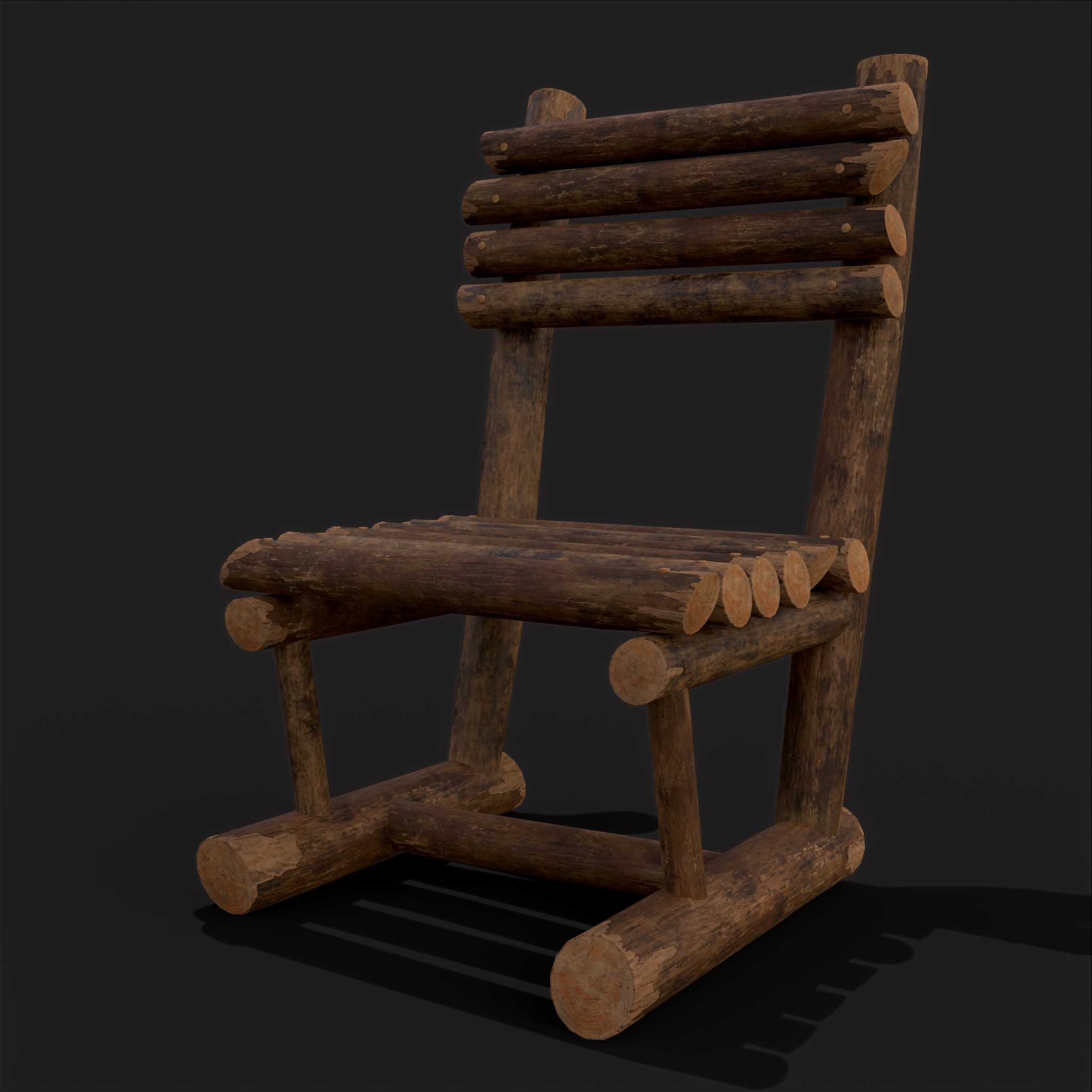Rustic Log Chair - 3D Model by Get Dead Entertainment