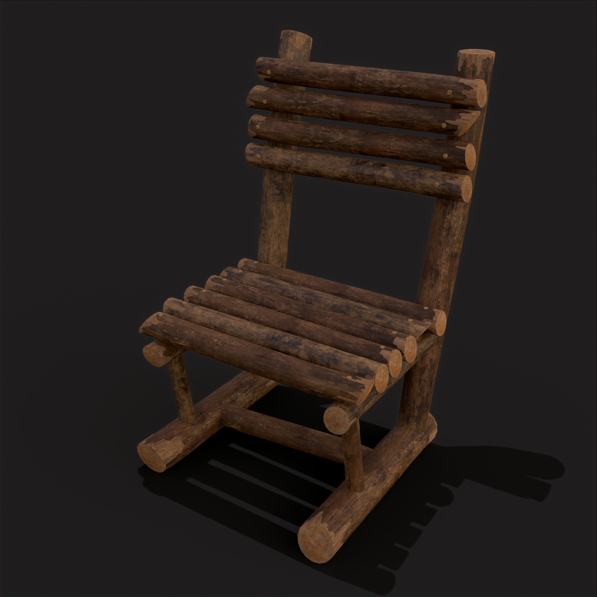 Rustic Log Chair - 3D Model by Get Dead Entertainment
