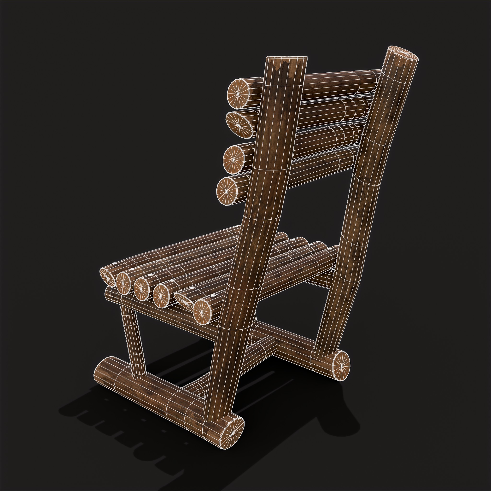 Rustic Log Chair - 3D Model by Get Dead Entertainment