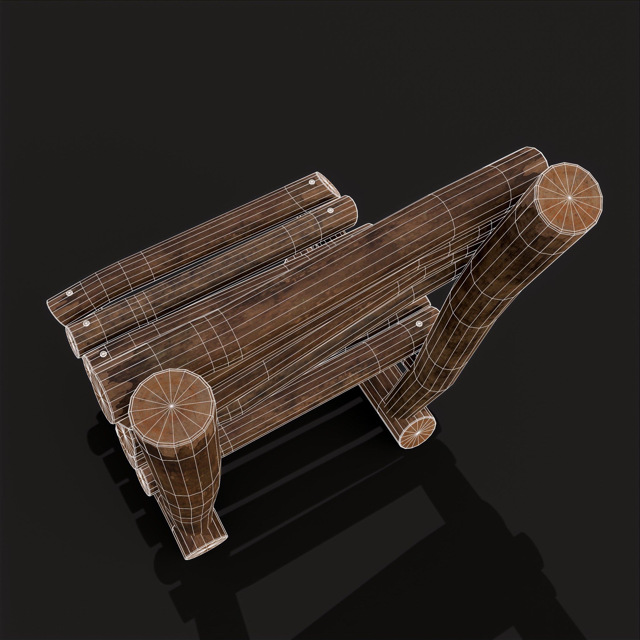 Rustic Log Chair - 3D Model by Get Dead Entertainment