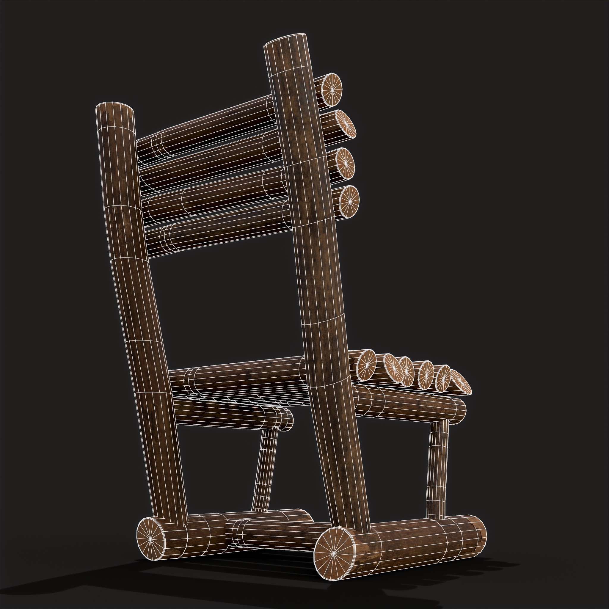 Rustic Log Chair - 3D Model by Get Dead Entertainment