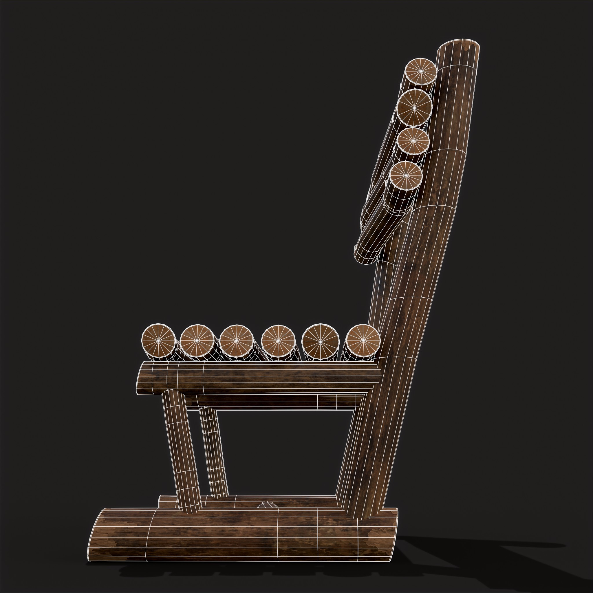 Rustic Log Chair - 3D Model by Get Dead Entertainment