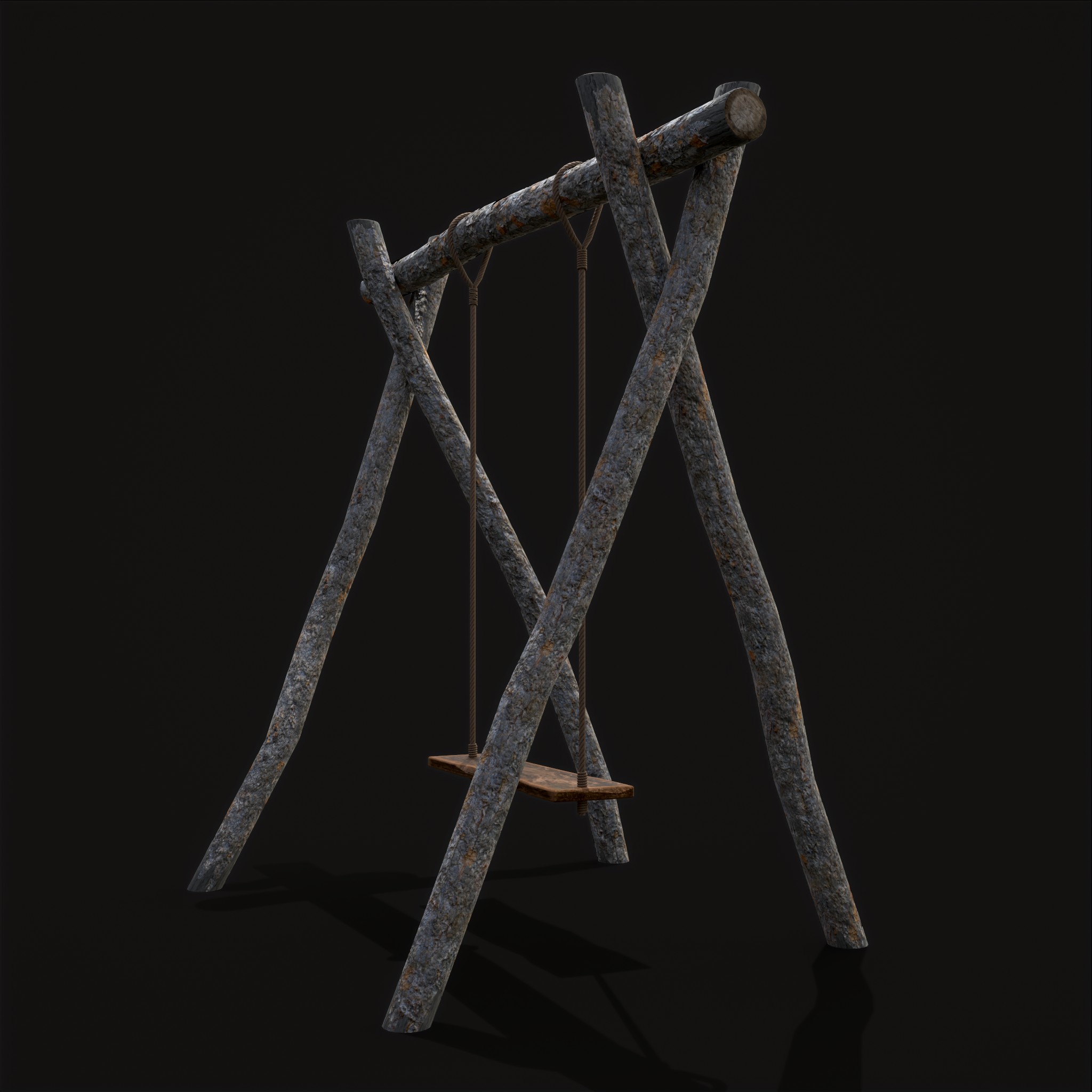 Rustic Log Rope Swing - 3D Model by Get Dead Entertainment
