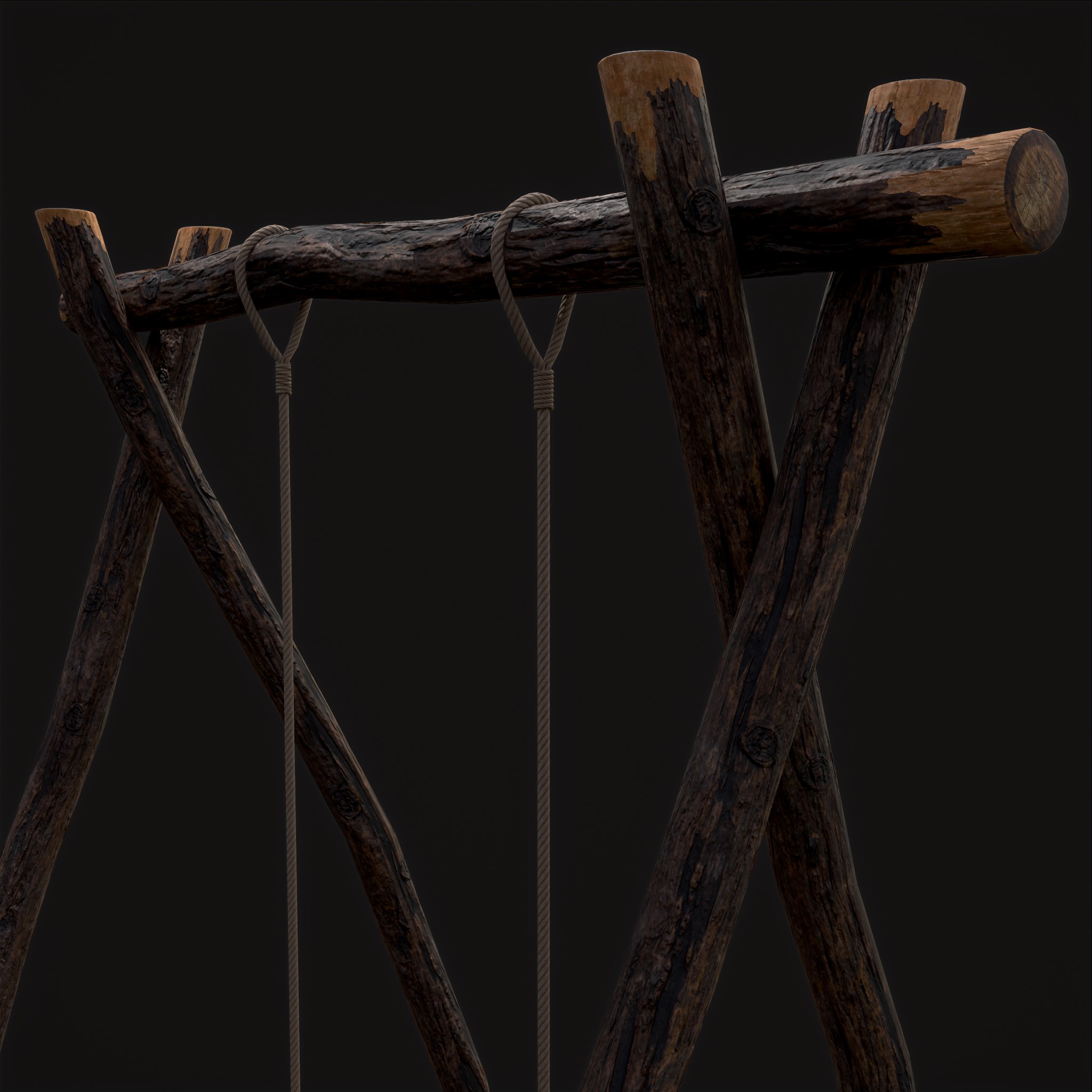 Rustic Log Rope Swing - 3D Model by Get Dead Entertainment