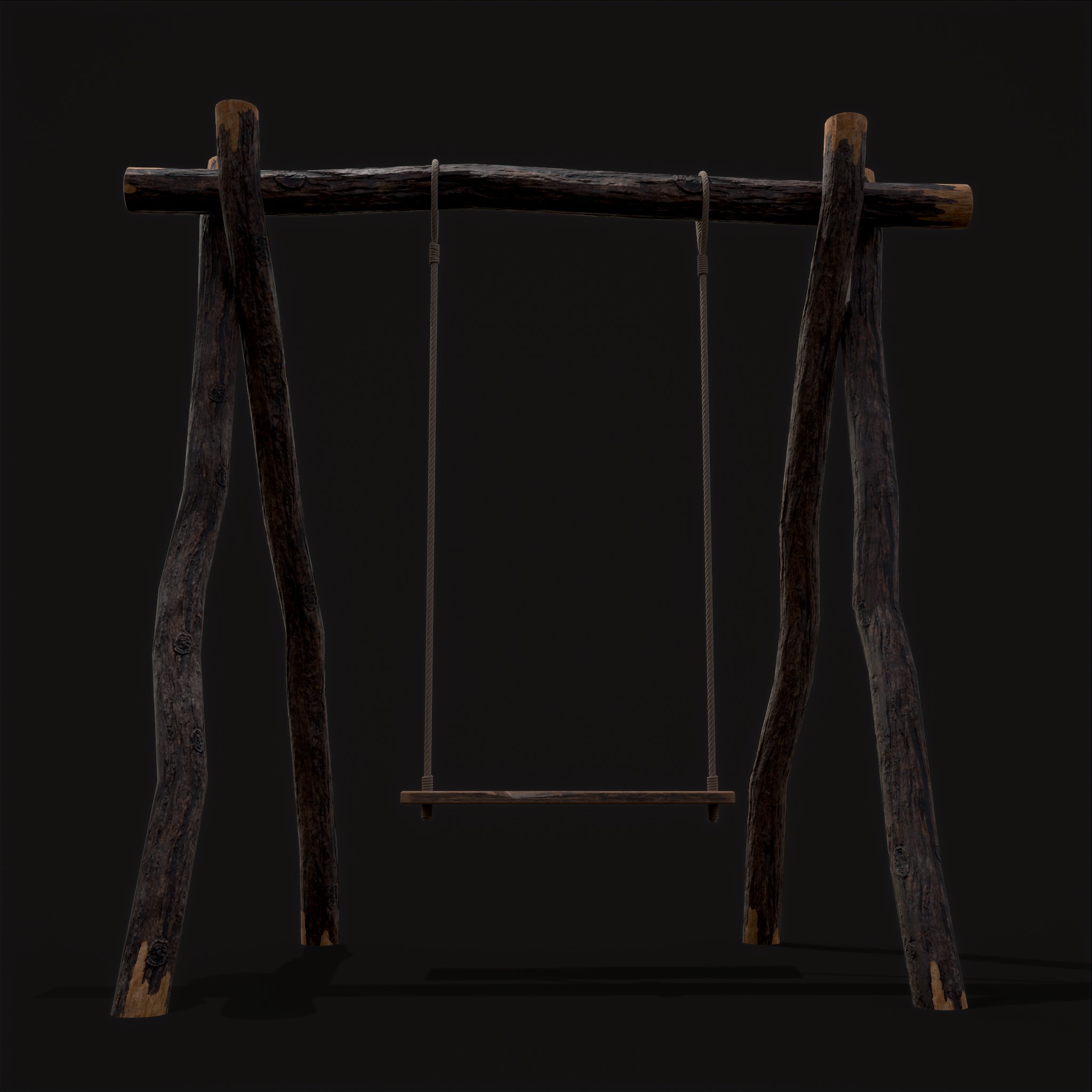 Rustic Log Rope Swing - 3D Model by Get Dead Entertainment